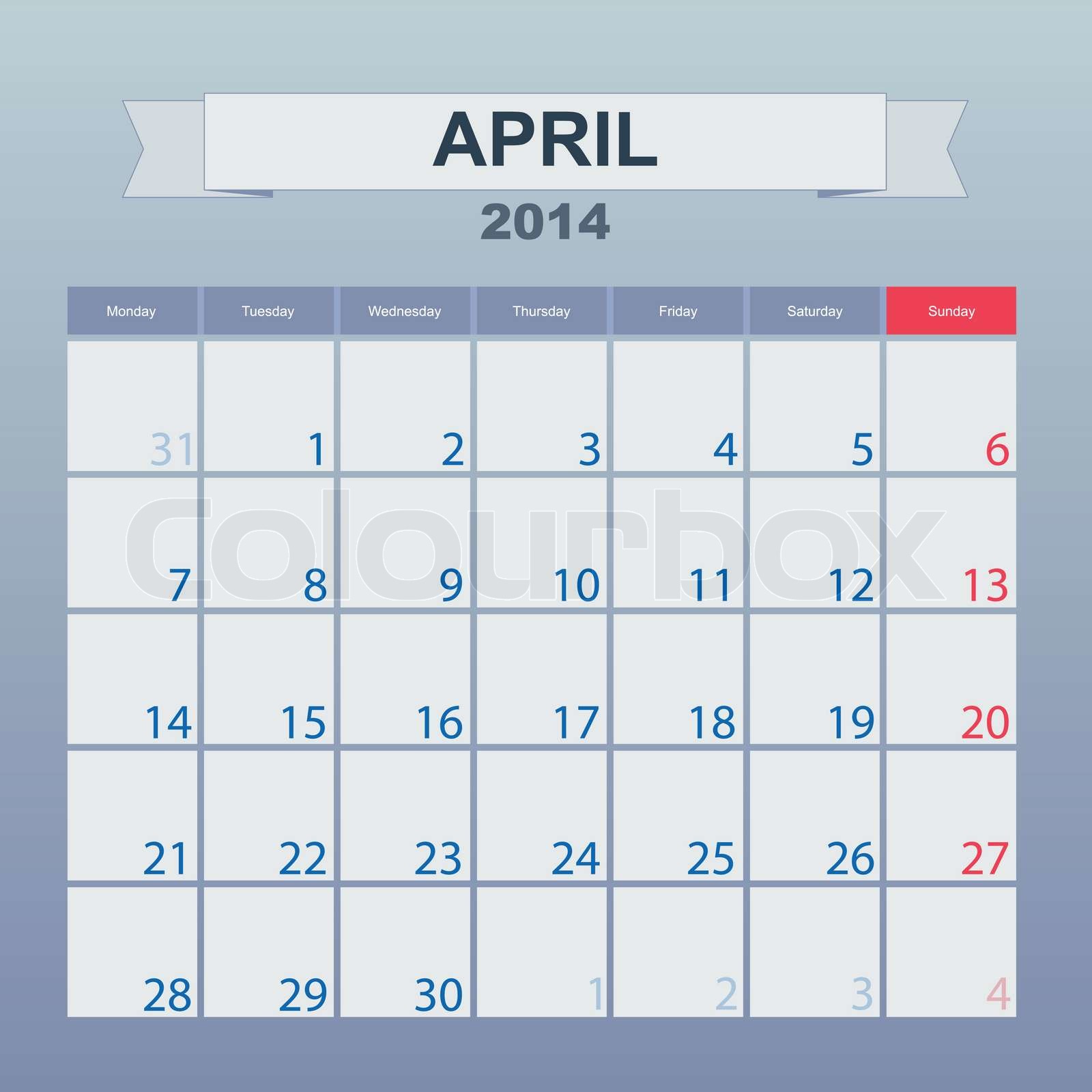 Kalender til at planlægge hver måned. | Stock vektor | Colourbox