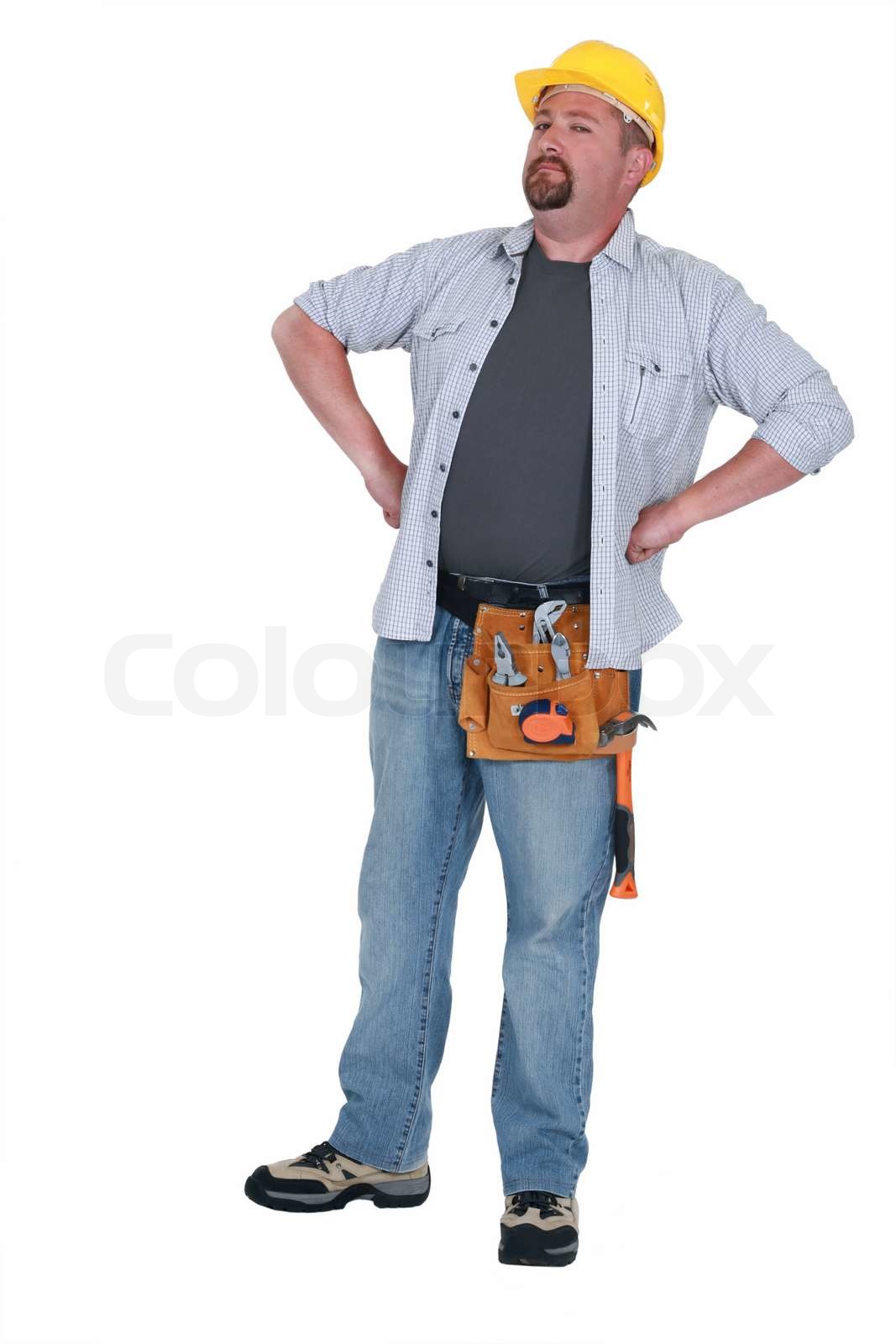 A construction worker standing | Stock image | Colourbox