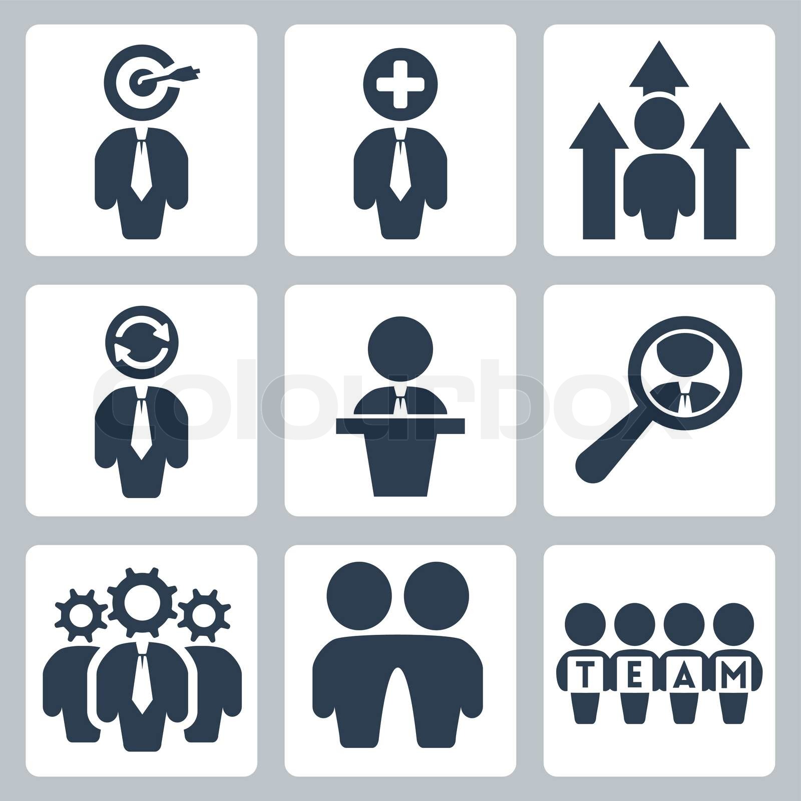 Vector business und Partnerschaft Icons | Stock-Vektor | Colourbox