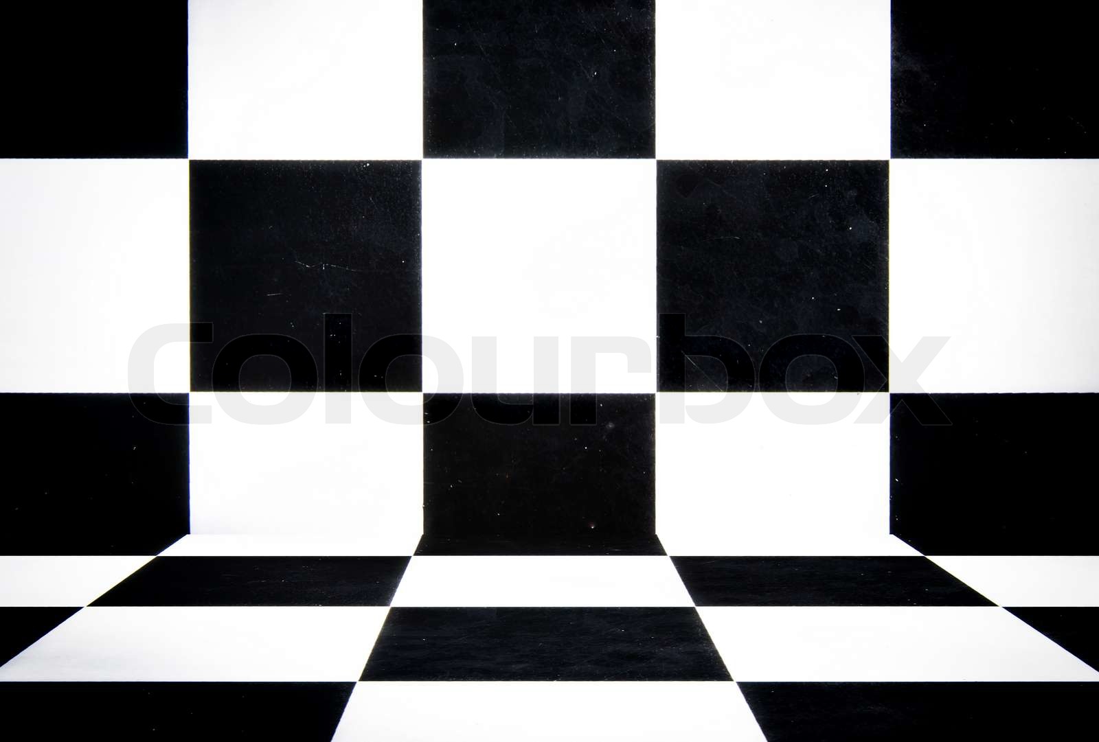 Black and white cube | Stock image | Colourbox
