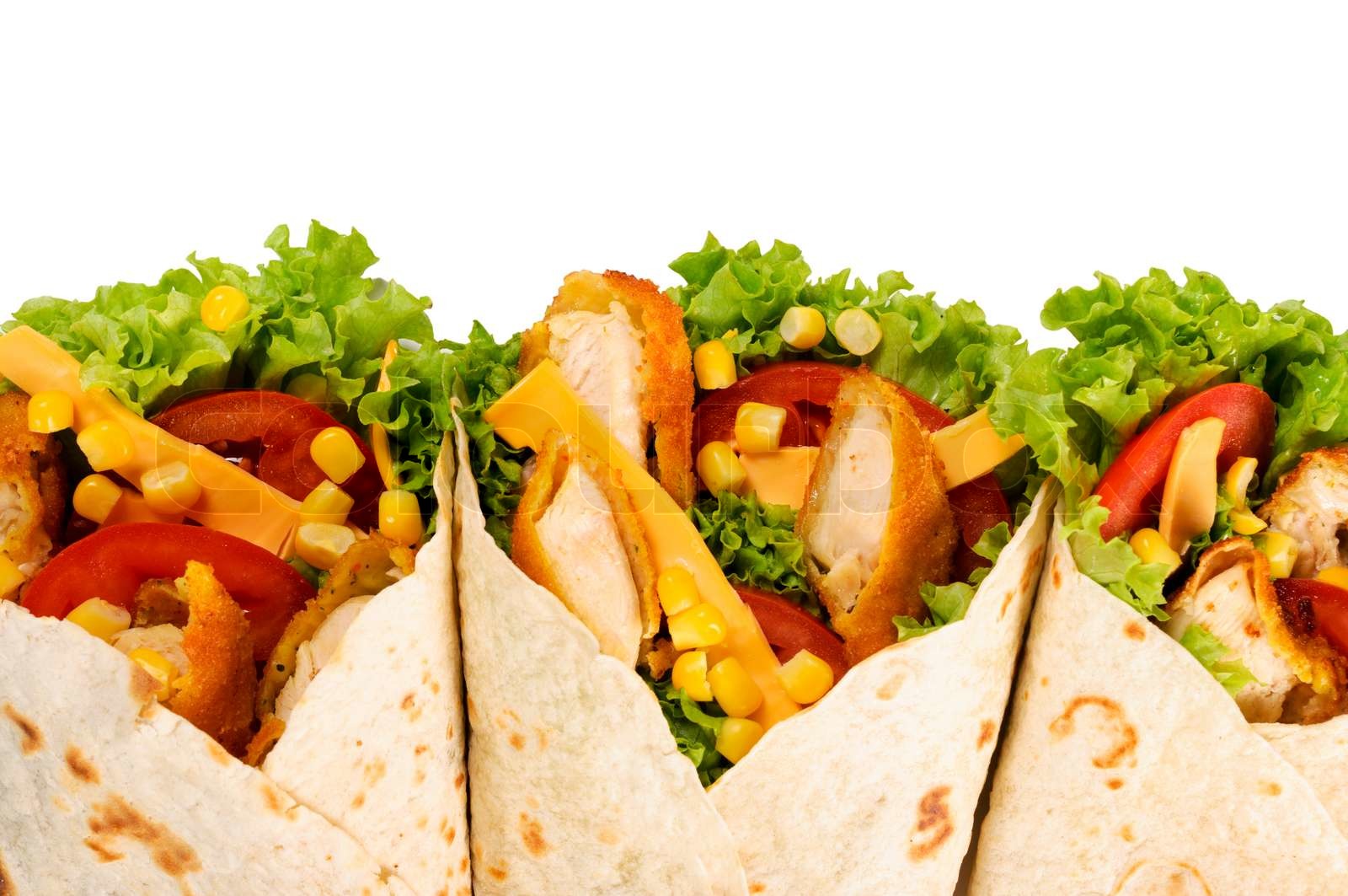 kylling wraps | Stock foto | Colourbox