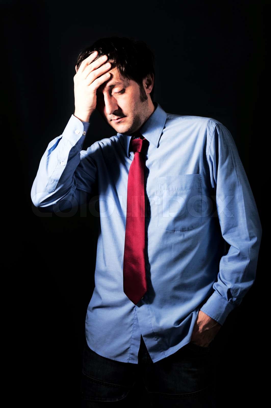 Sad face | Stock image | Colourbox