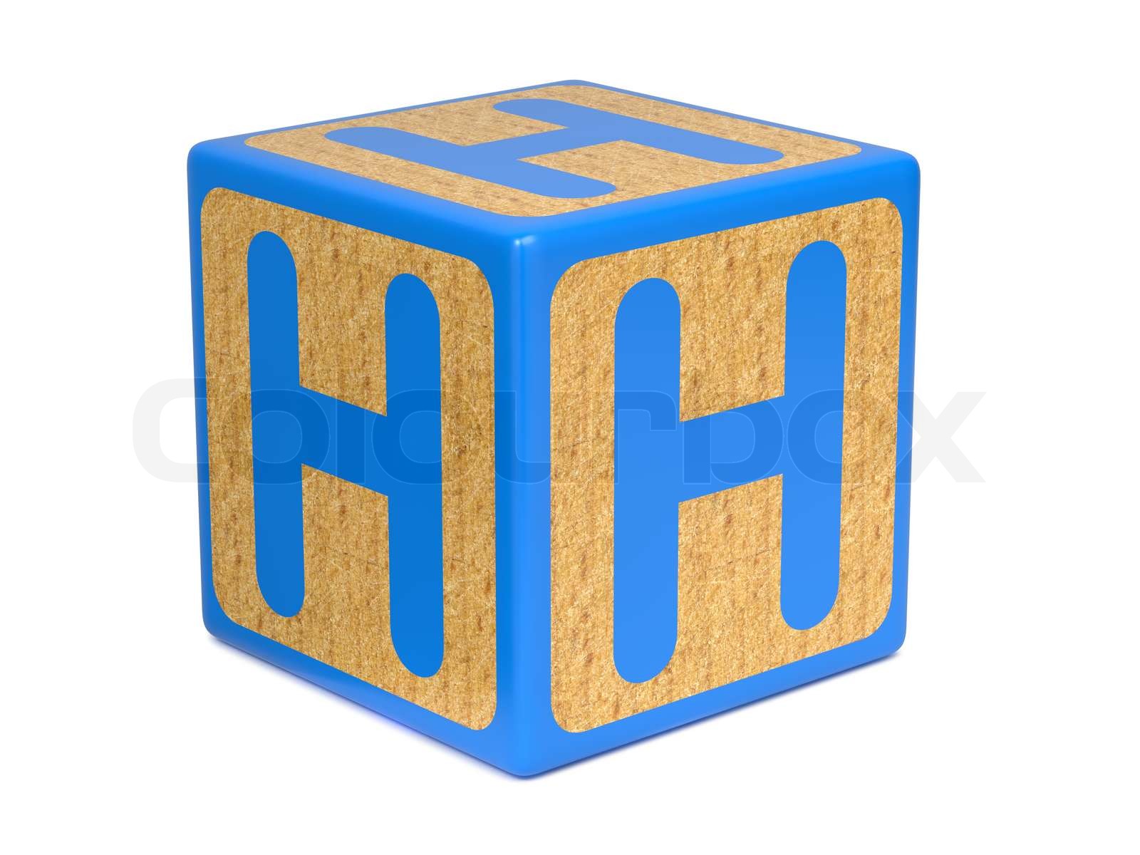 Letter H on Childrens Alphabet Block | Stock image | Colourbox