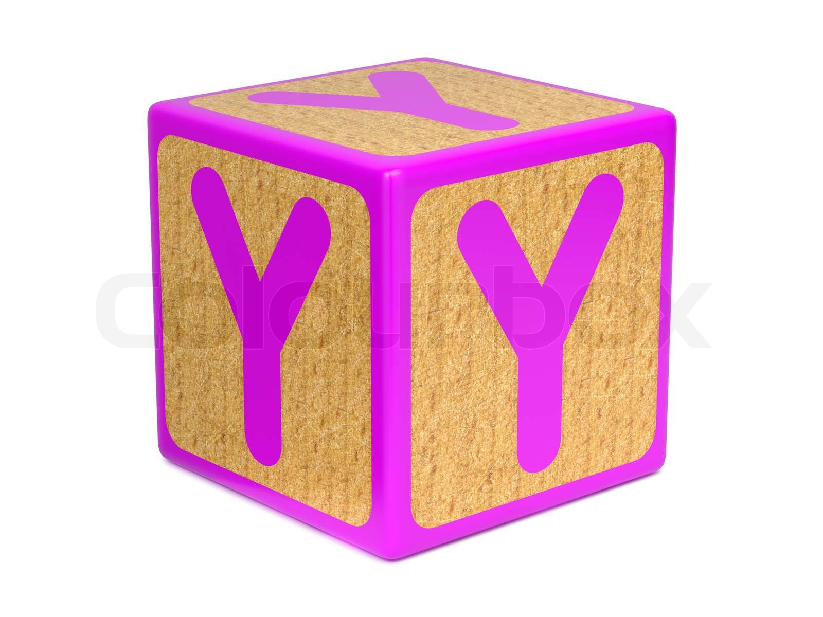 Letter Y On Childrens Alphabet Block Stock Image Colourbox