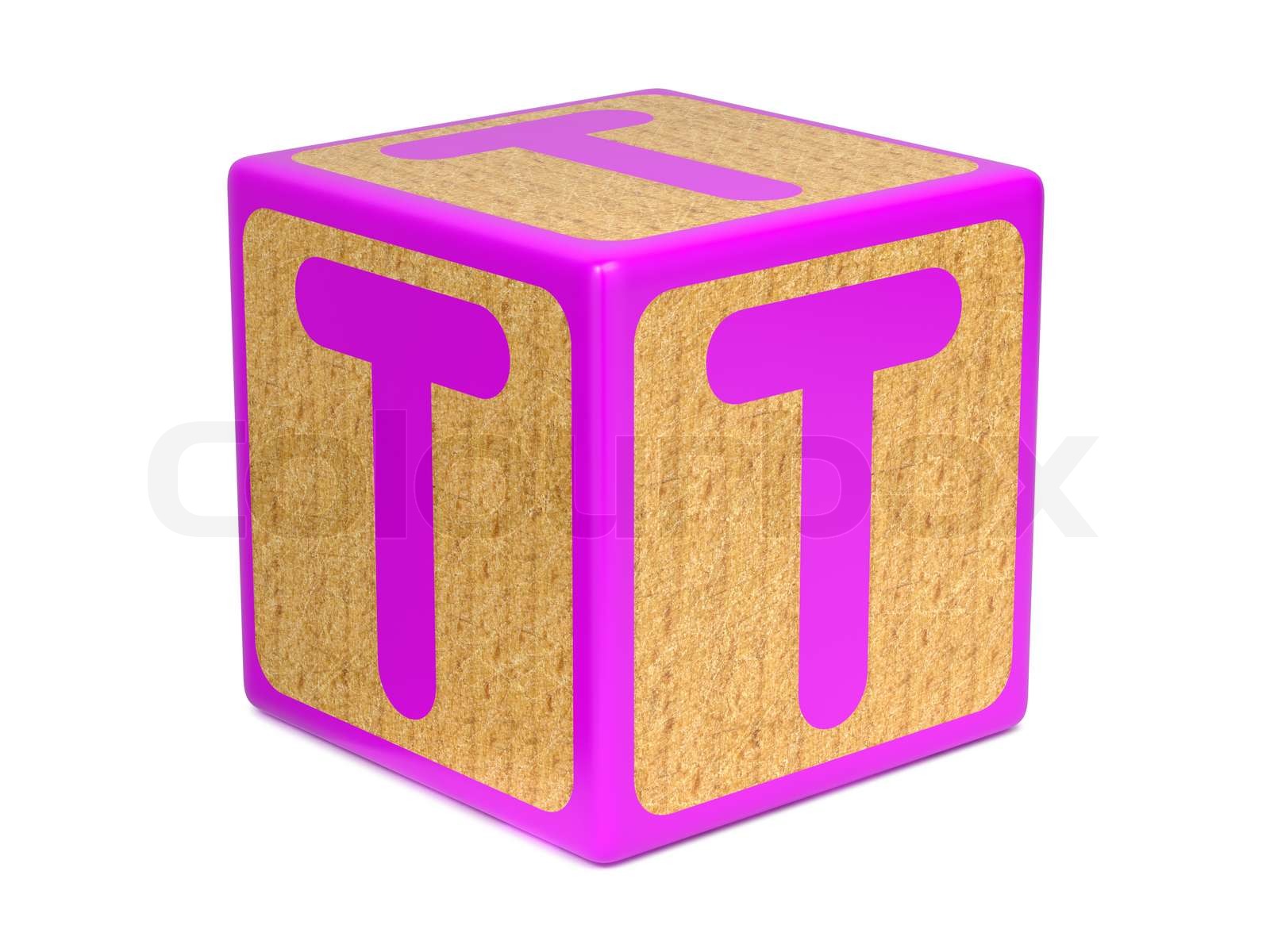 Letter T on Childrens Alphabet Block | Stock image | Colourbox