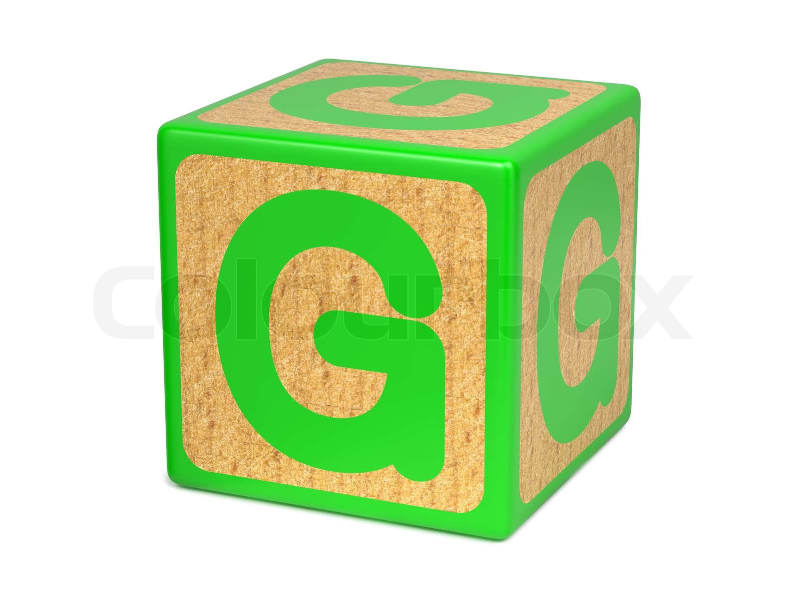 Letter G on Childrens Alphabet Block | Stock image | Colourbox
