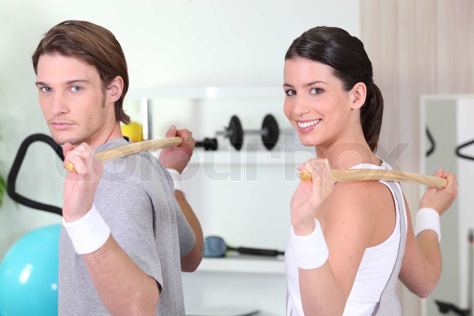 Couple working out together | Stock image | Colourbox