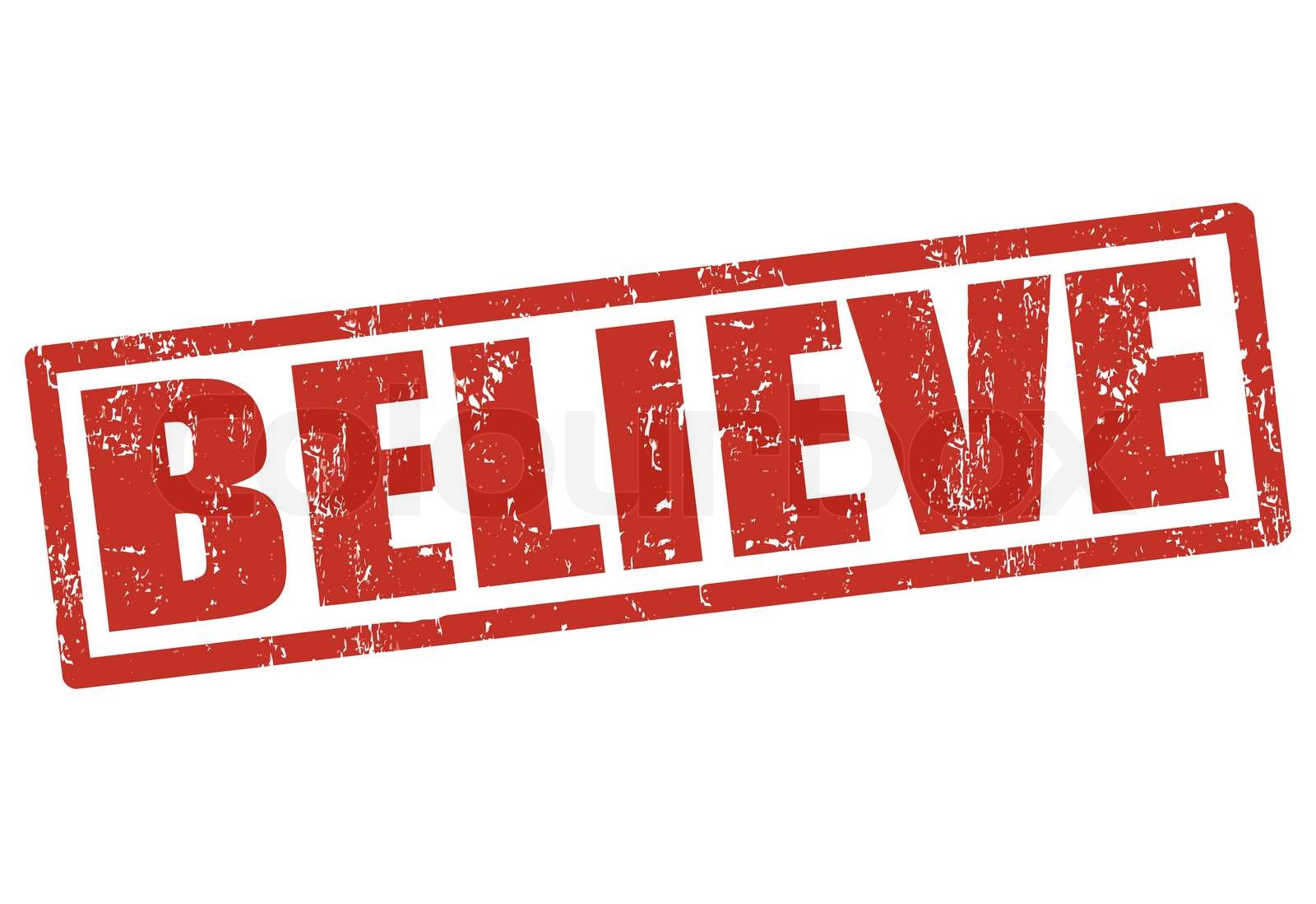 Believe stamp | Stock vector | Colourbox