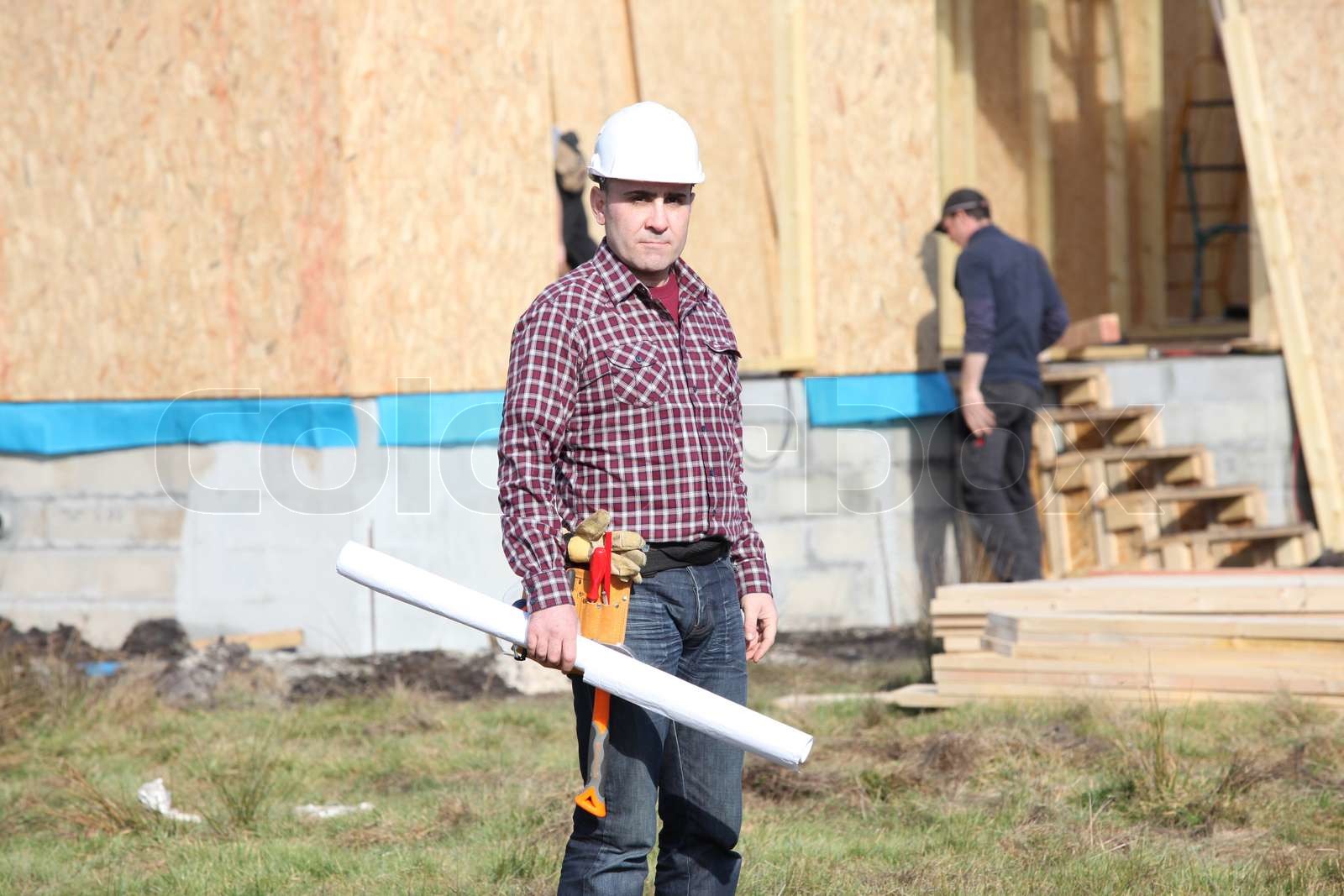 foreman on construction site | Stock image | Colourbox