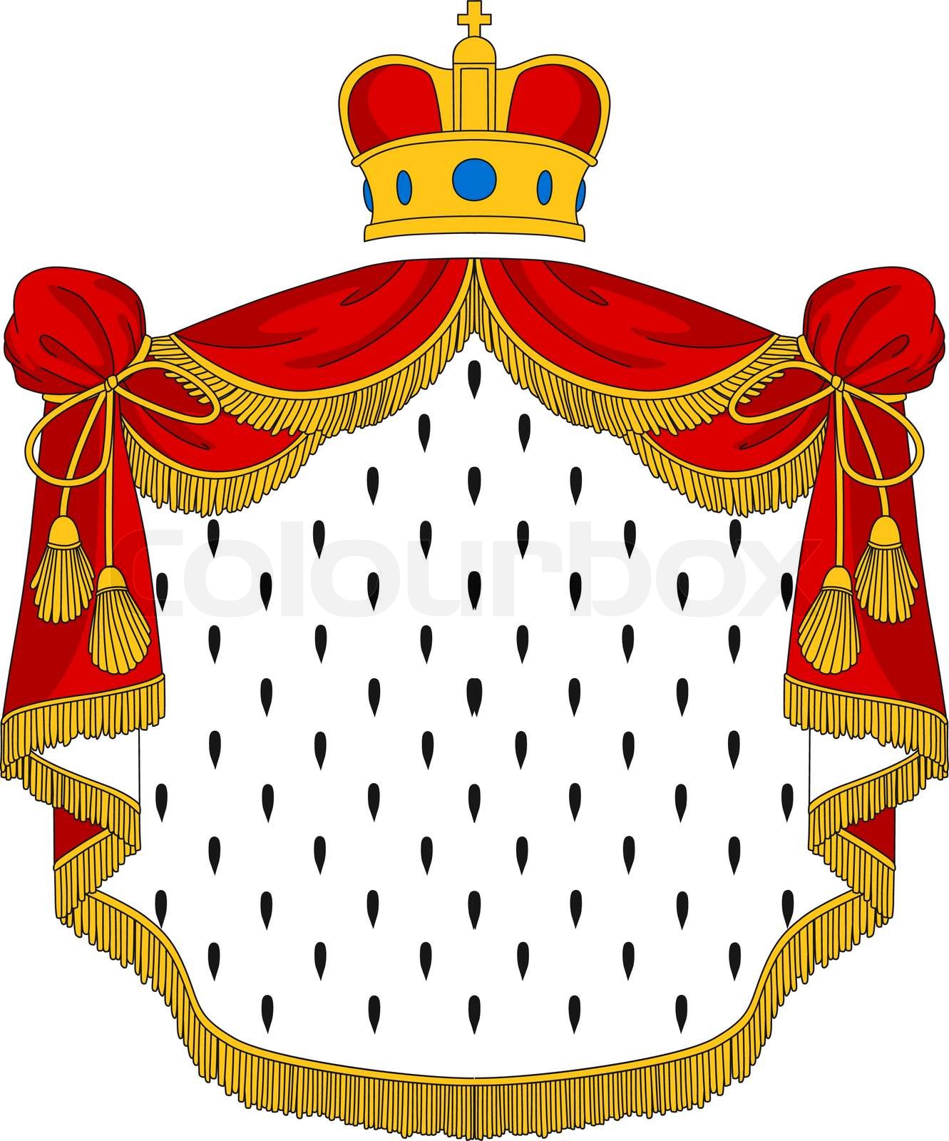 Red royal mantle | Stock vector | Colourbox