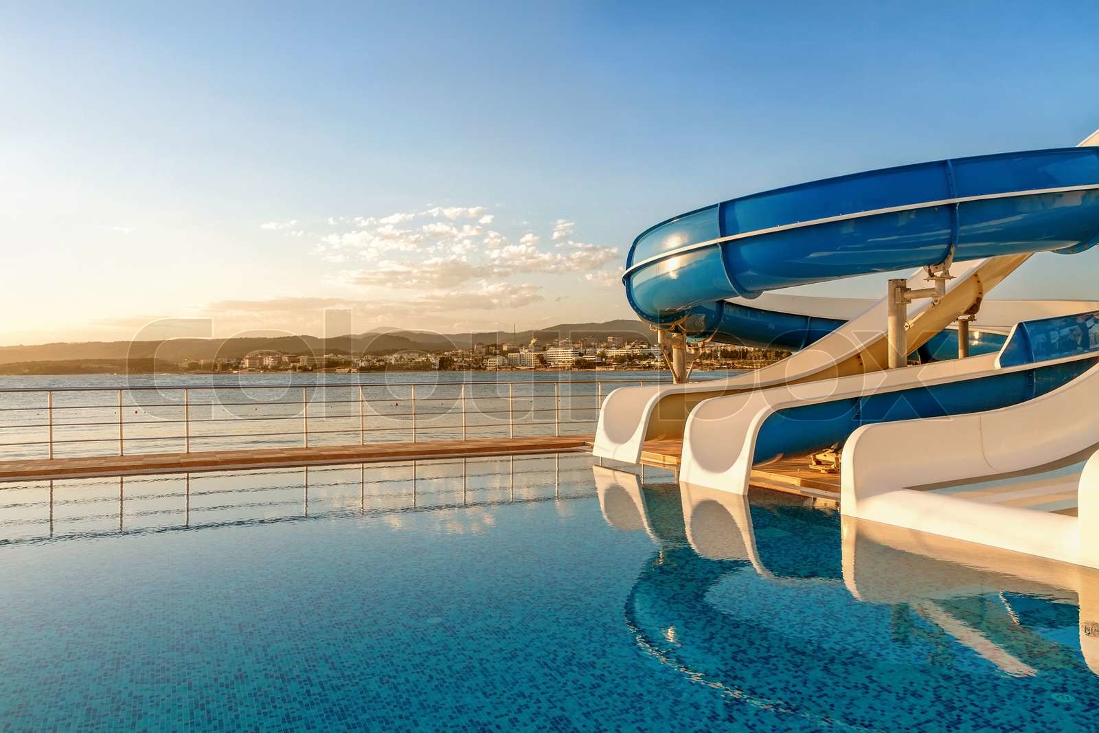 Water slide in the waterpark. | Stock image | Colourbox