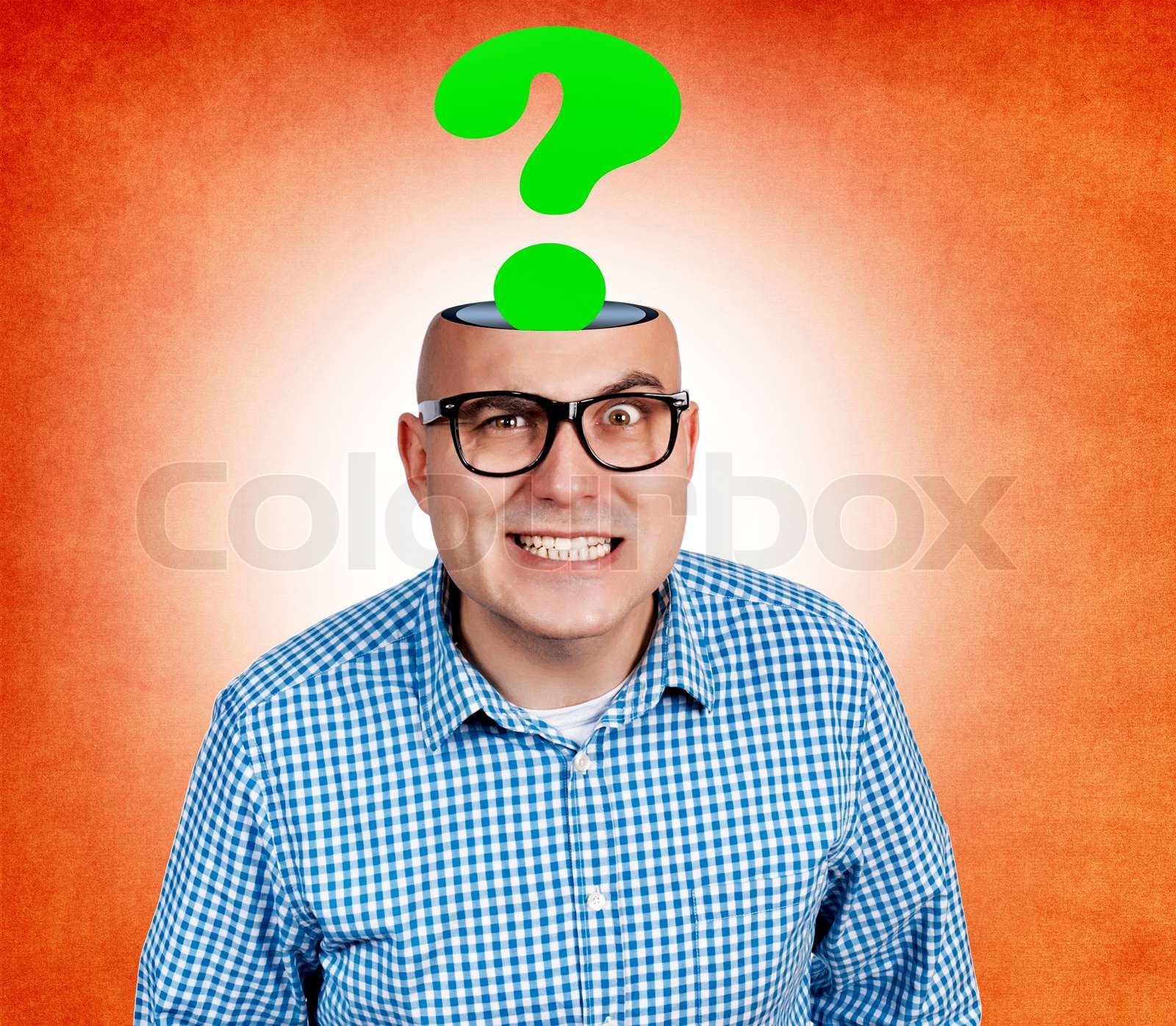 Funny bald guy | Stock image | Colourbox