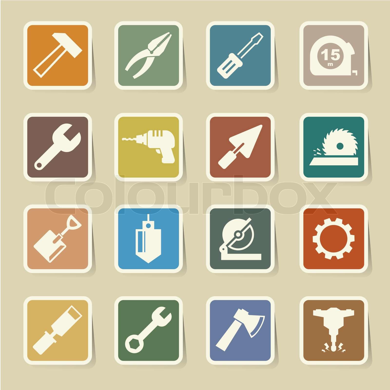 Bau Icons | Stock-Vektor | Colourbox