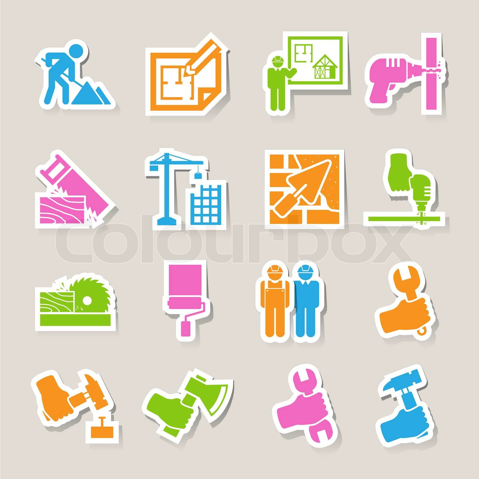 Construction Icons set | Stock vector | Colourbox
