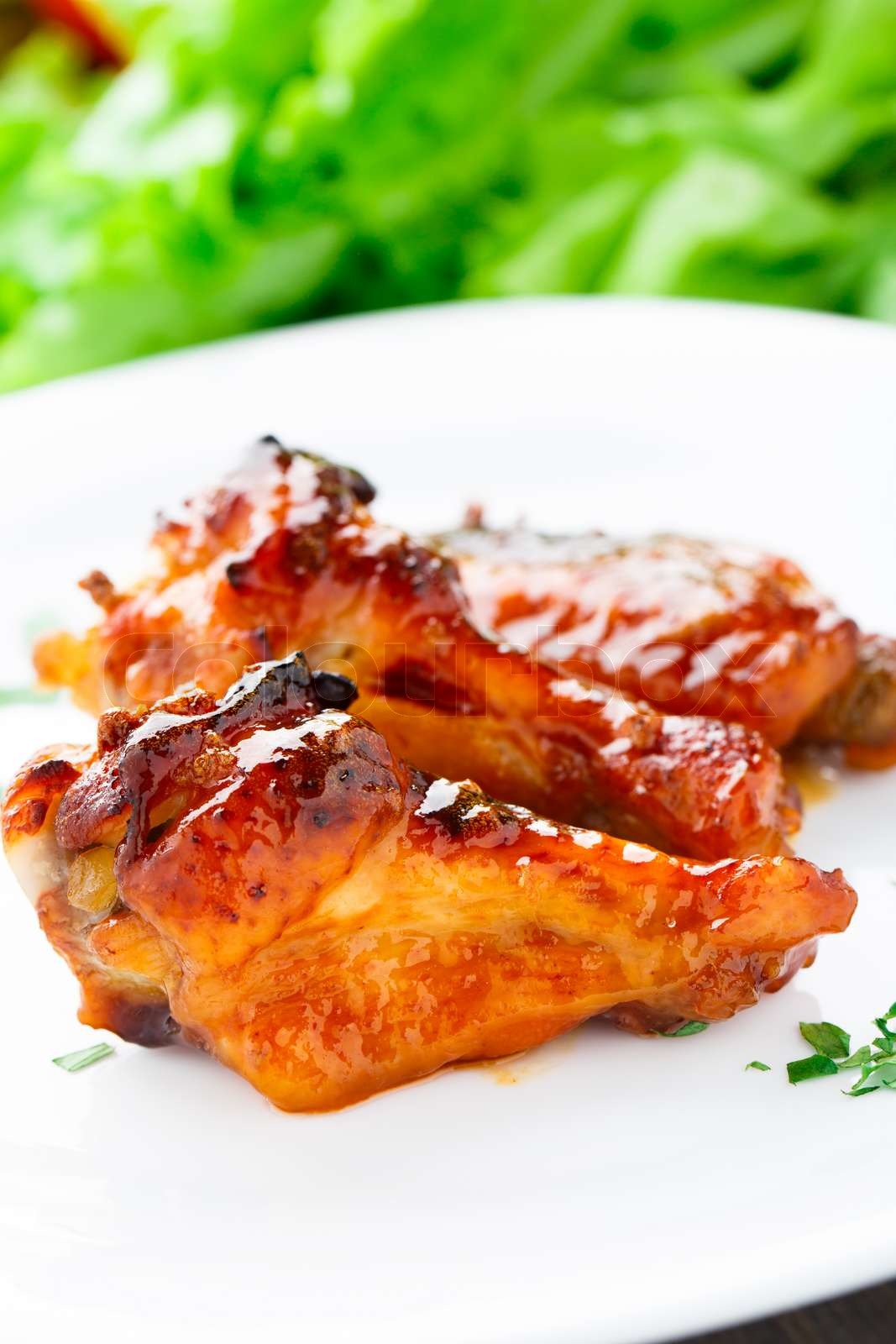 Kylling vinger med honning sauce | Stock foto | Colourbox