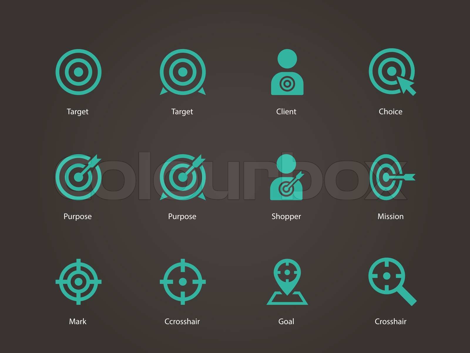 Target icons | Stock vector | Colourbox