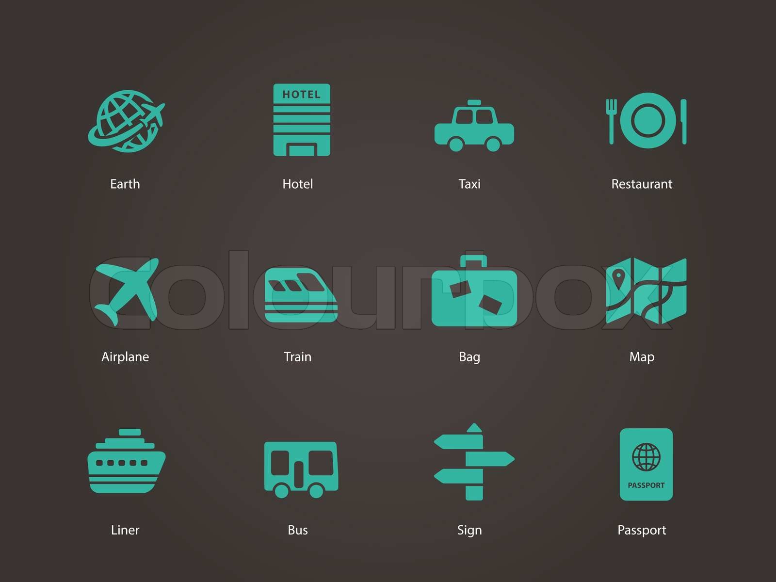 Reise-Ikonen | Stock-Vektor | Colourbox