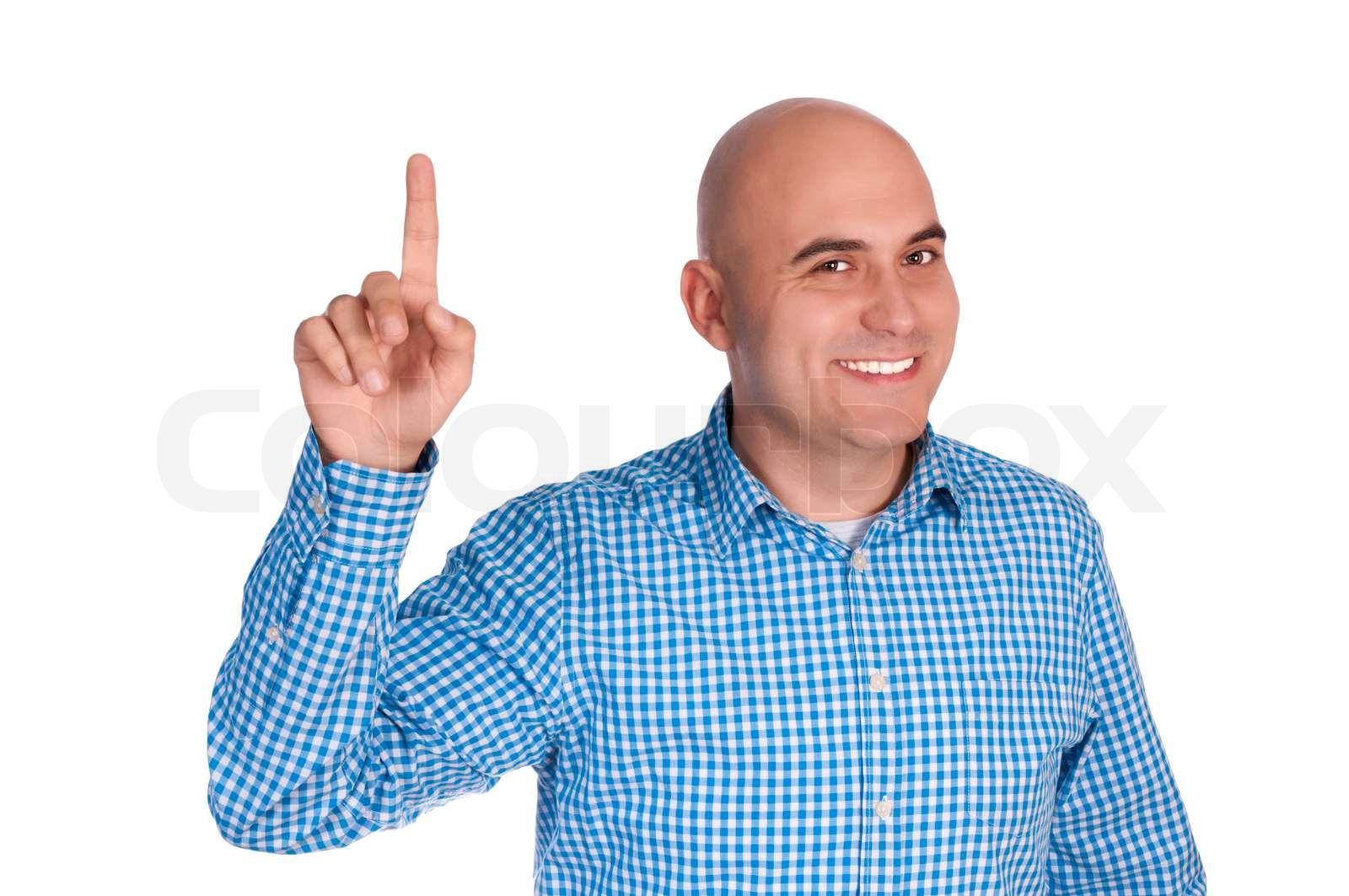 Man pointing finger | Stock image | Colourbox