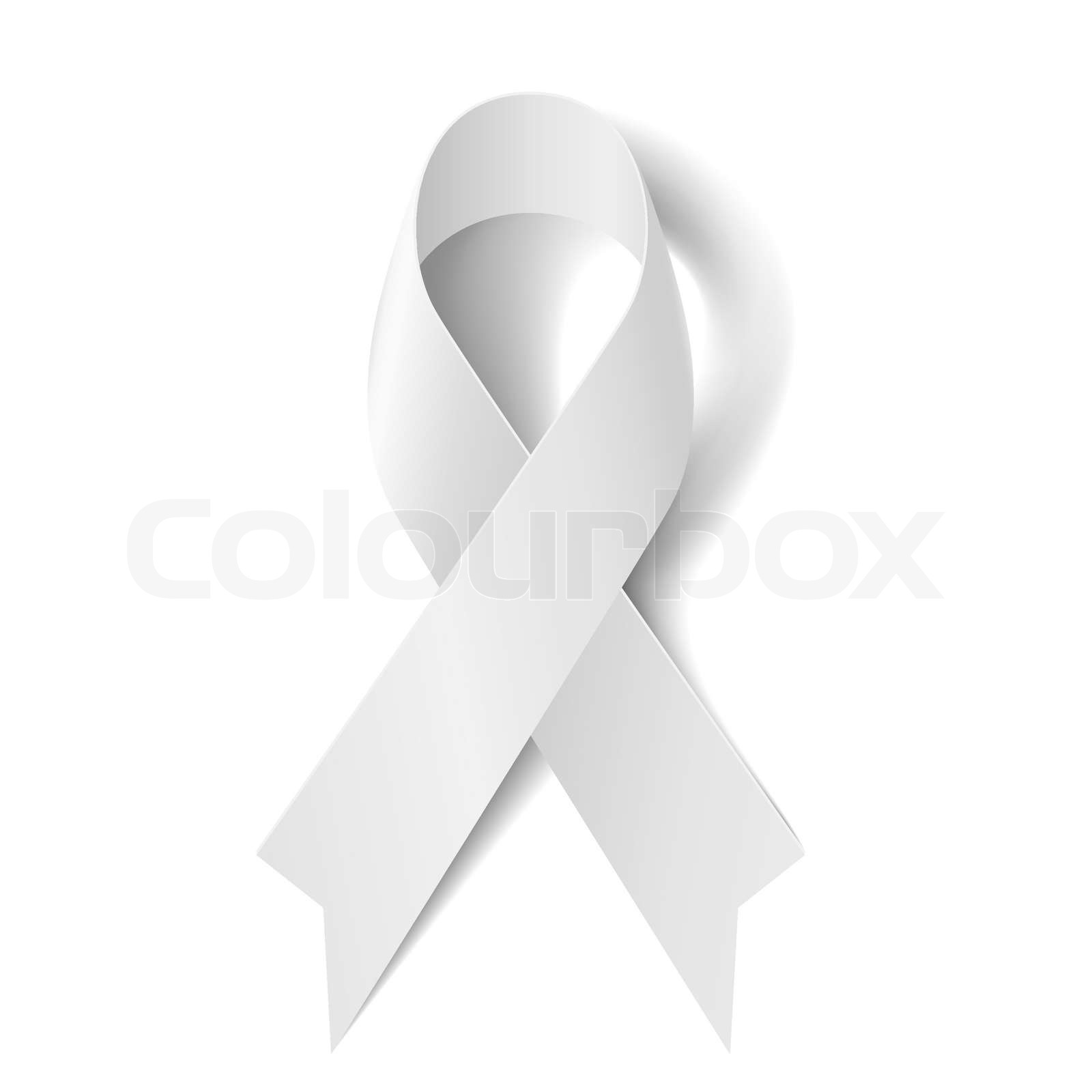 White ribbon | Stock vector | Colourbox