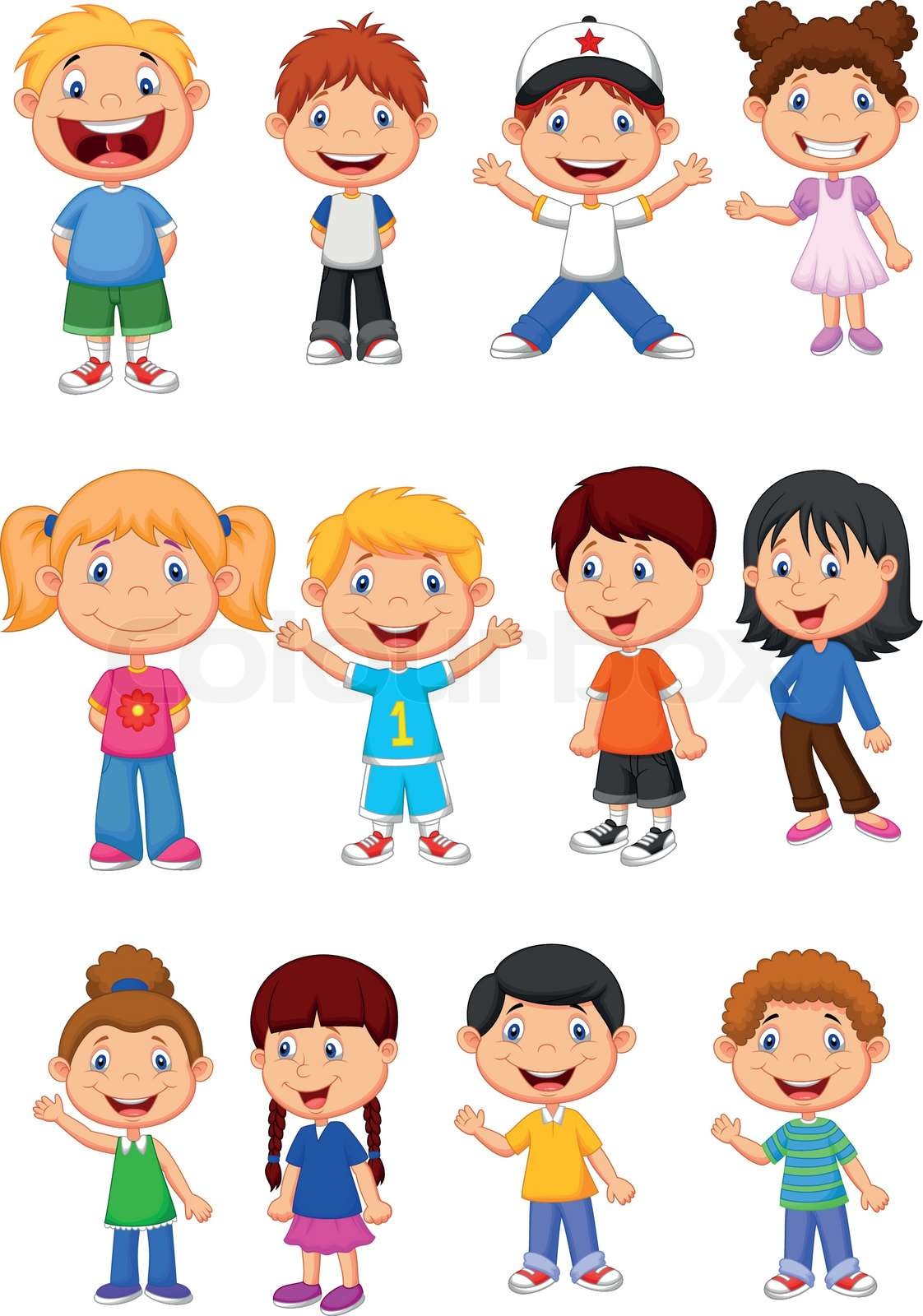 Children cartoon collection set | Stock vector | Colourbox