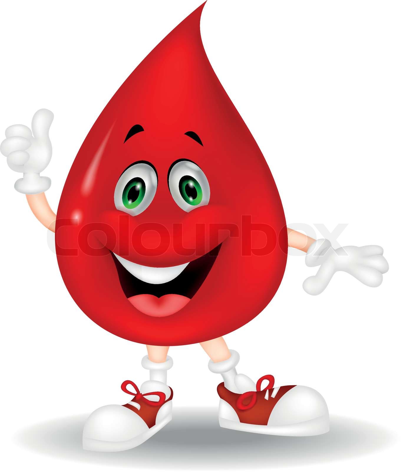 Blood cartoon giving a thumb up | Stock vector | Colourbox
