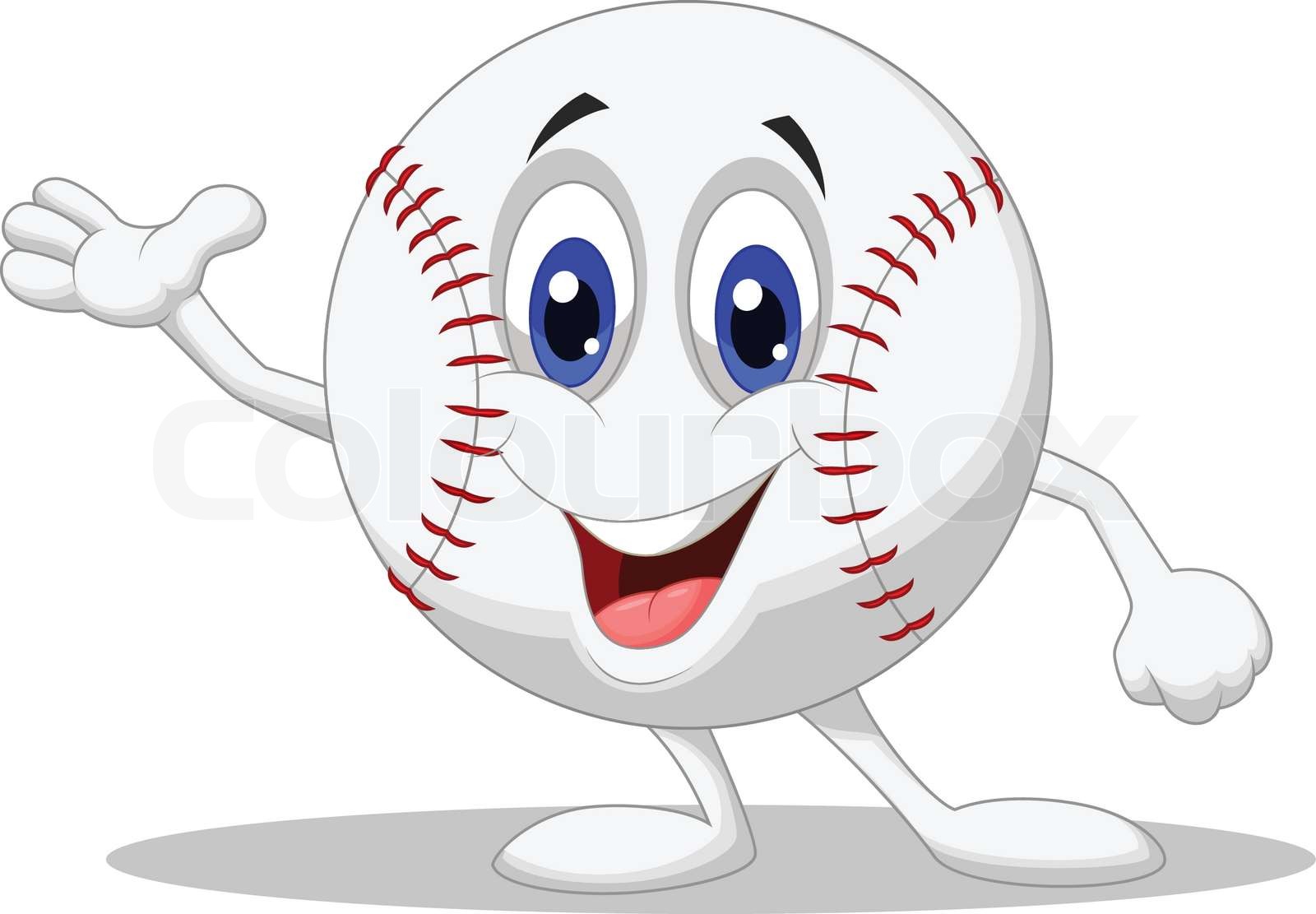 Baseball ball cartoon character | Stock vector | Colourbox