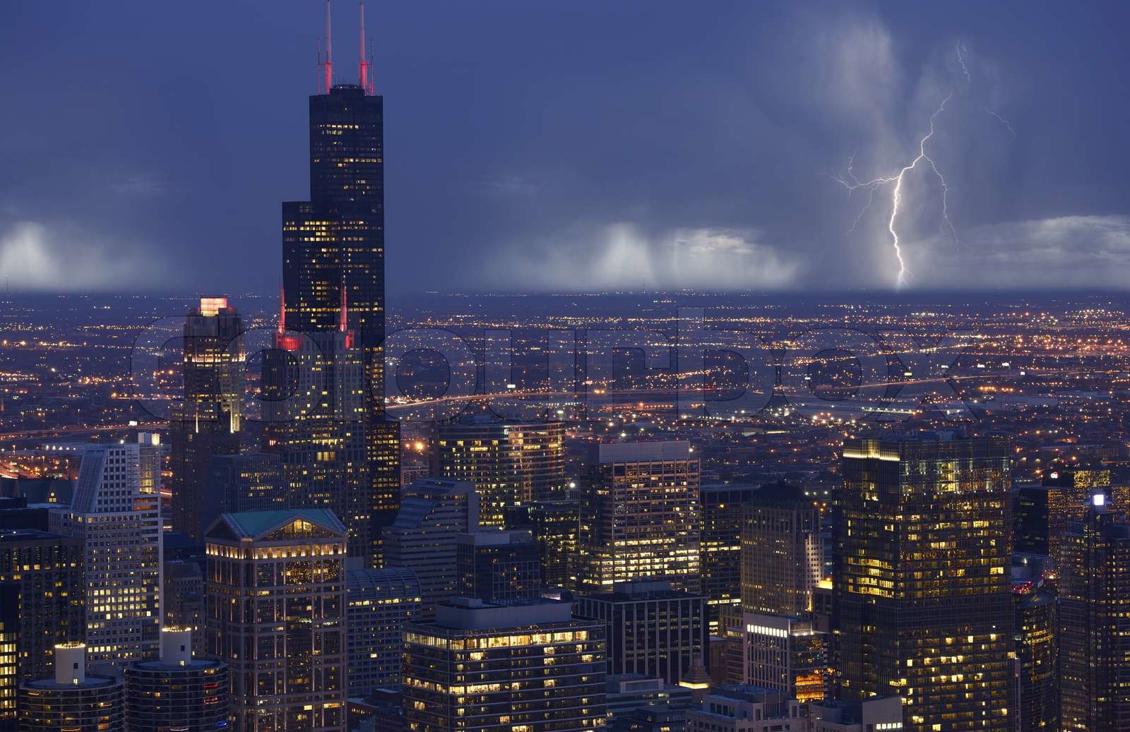 Skyline Chicago Storm | Stock image | Colourbox