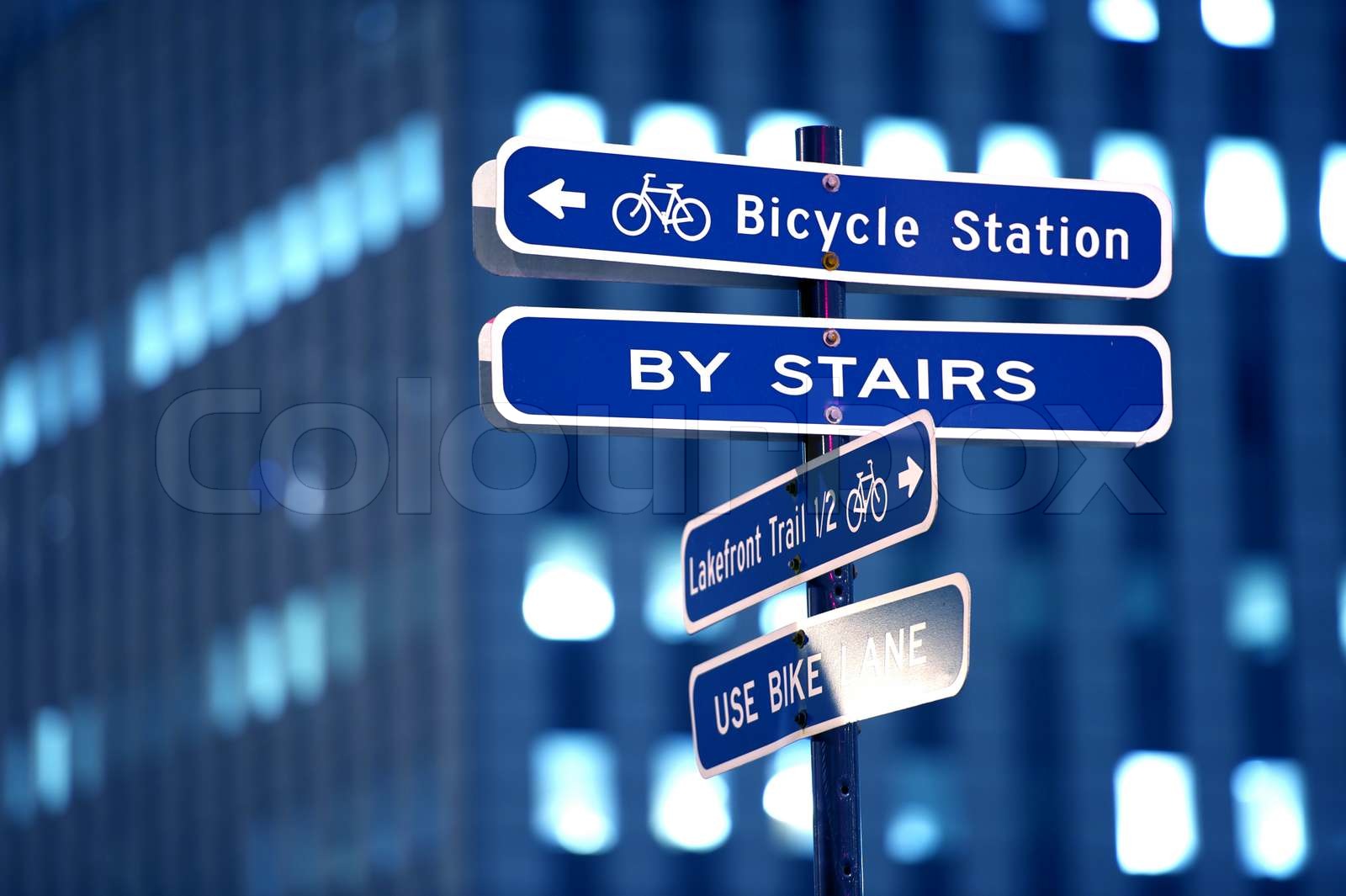 Bicycle Station Sign | Stock image | Colourbox