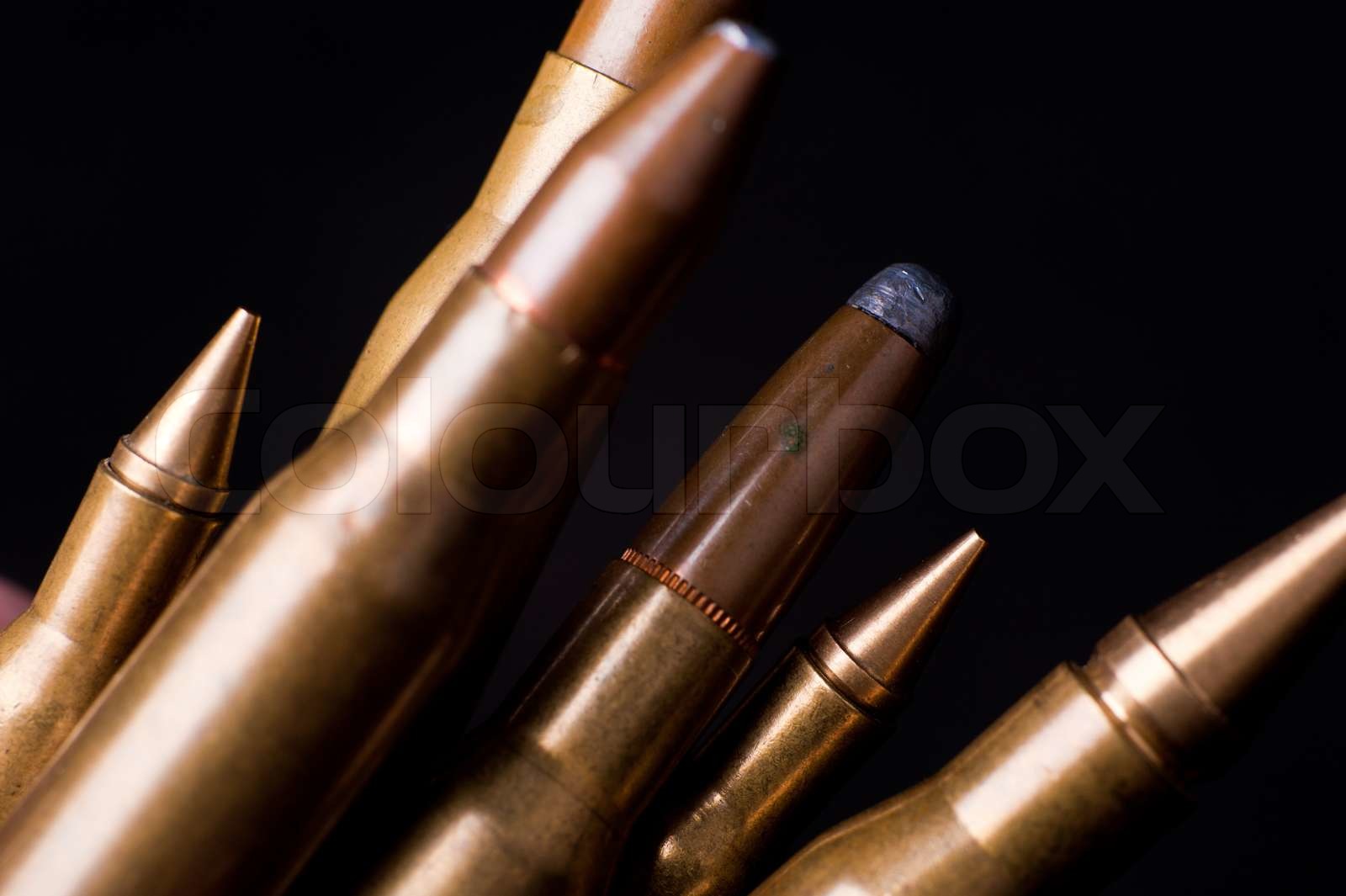 Golden Rifle Bullets | Stock image | Colourbox