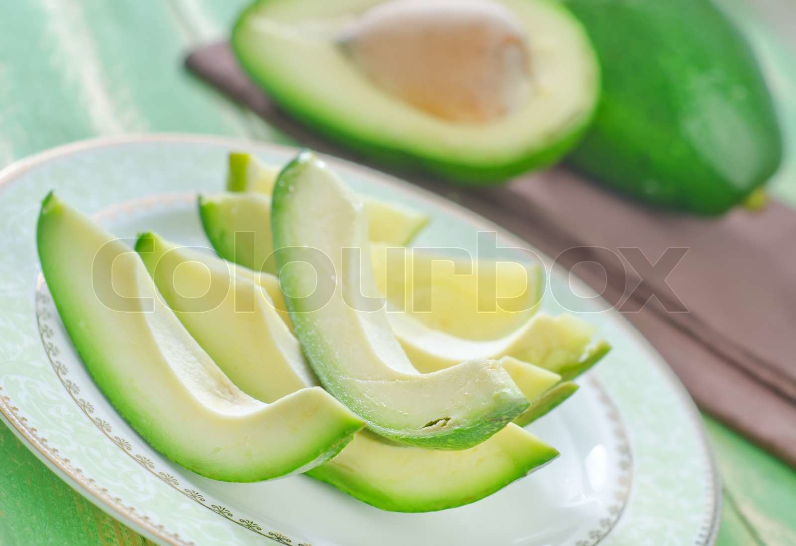 avocado on plate | Stock image | Colourbox