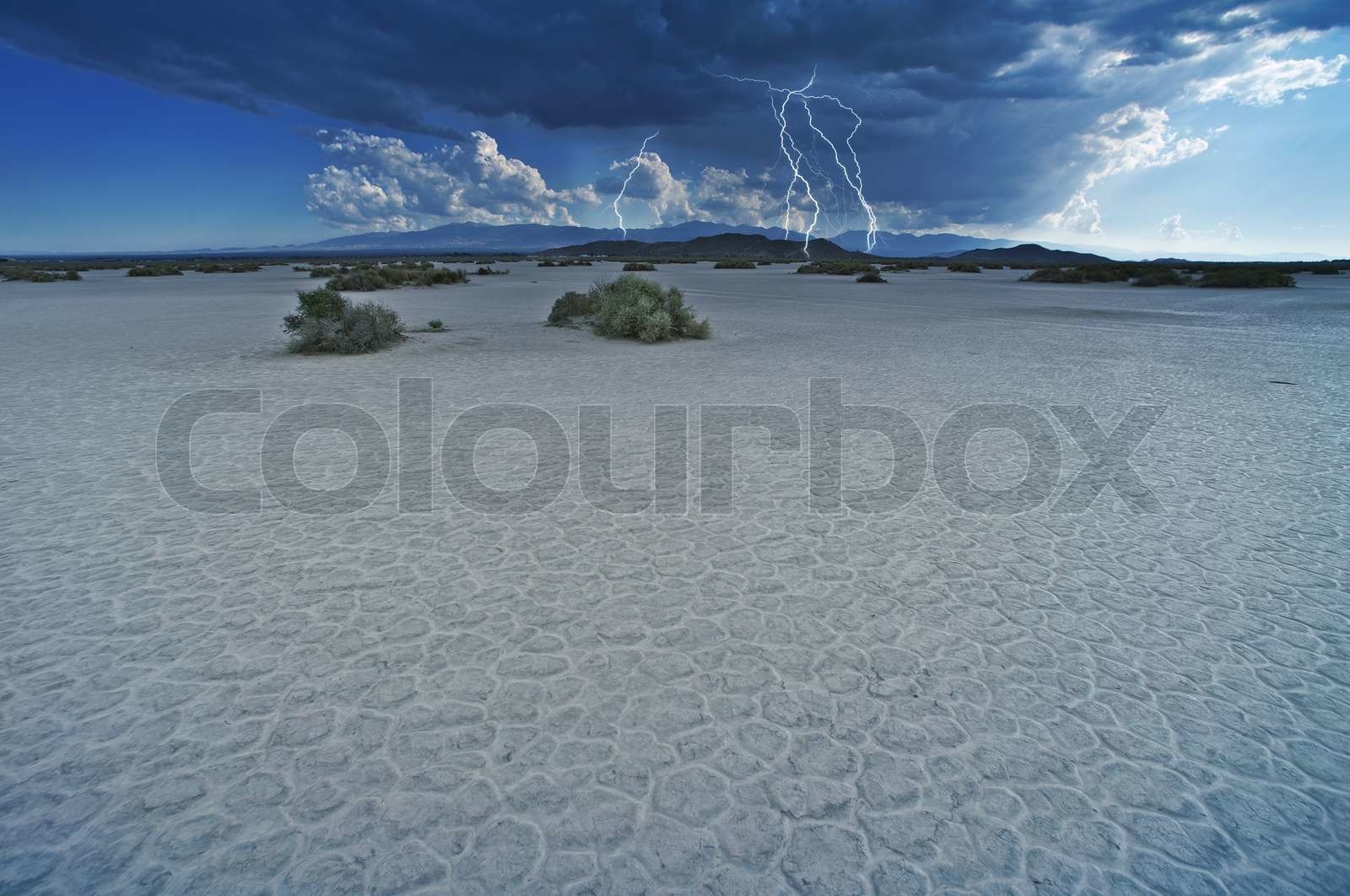 Desert Lightning Storm | Stock image | Colourbox
