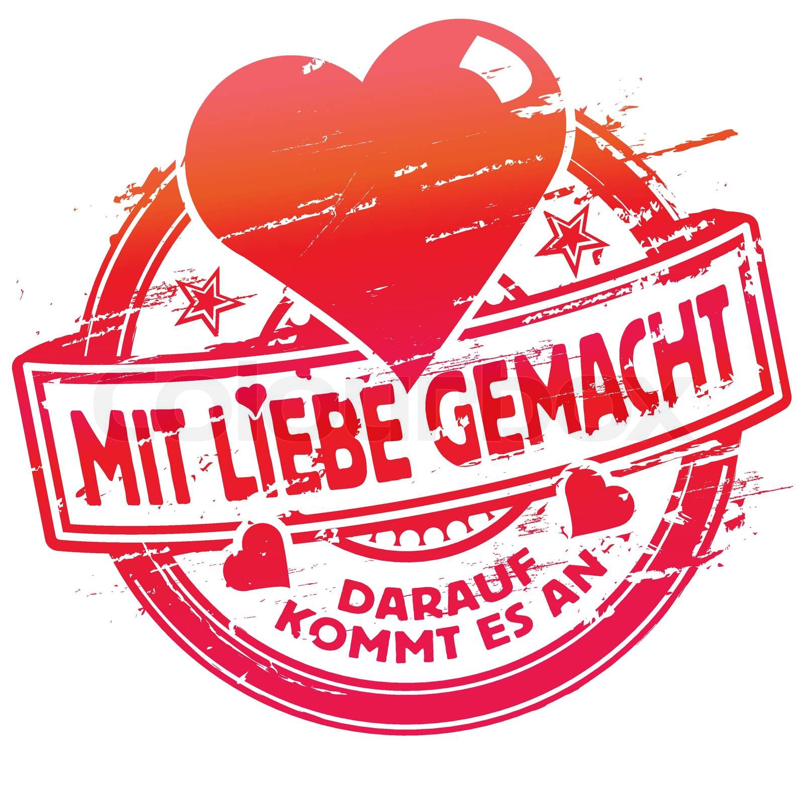 Stempel mit Liebe gemacht | Stock-Vektor | Colourbox