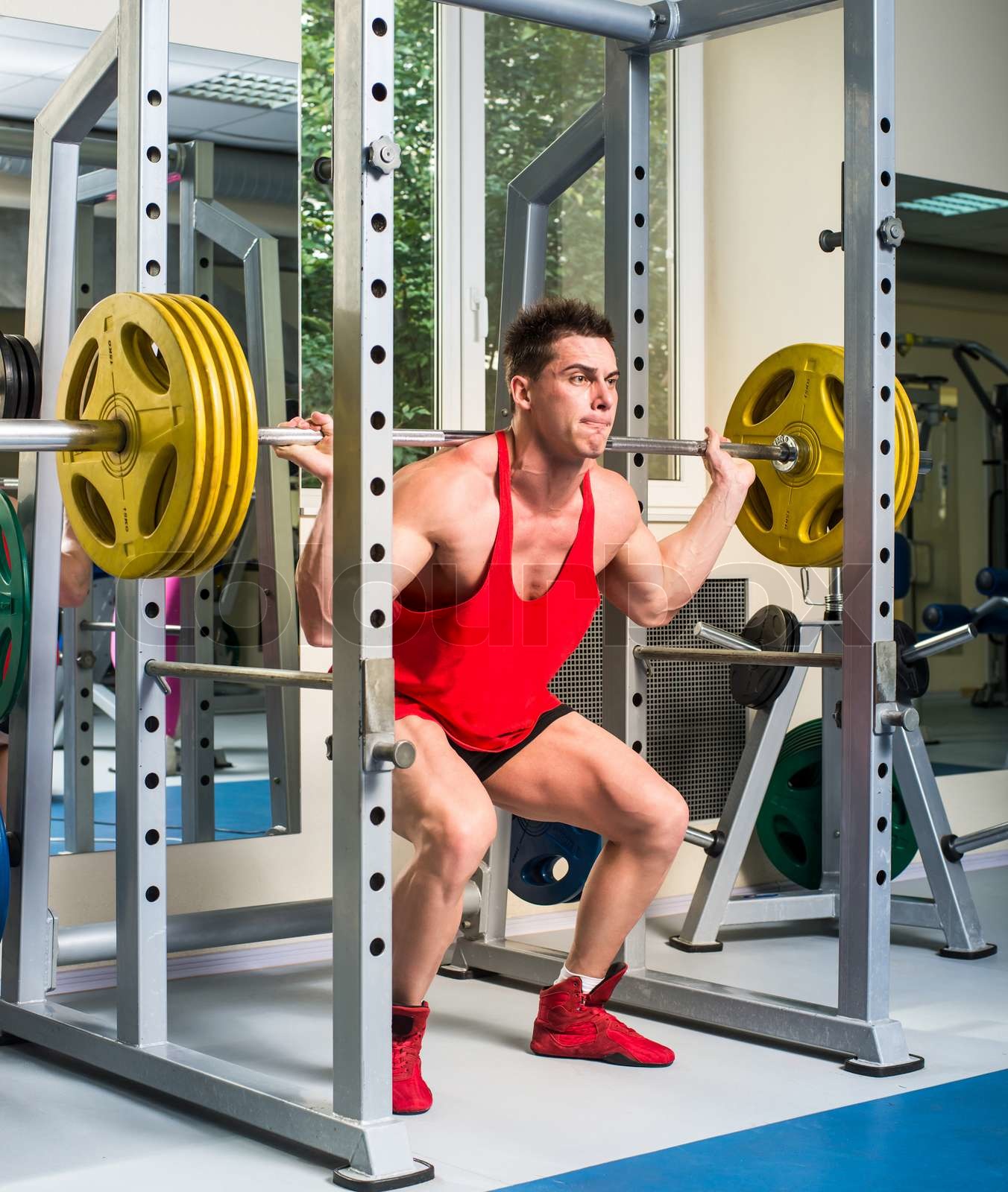 weightlifter squats | Stock image | Colourbox