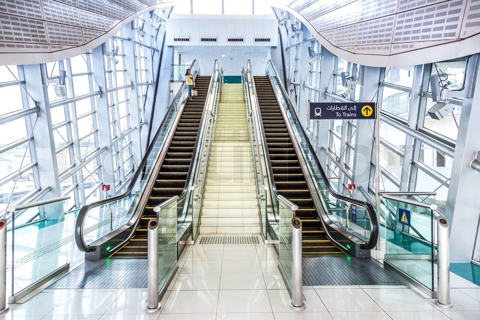Automatic Stairs at Dubai Metro Station | Stock image | Colourbox