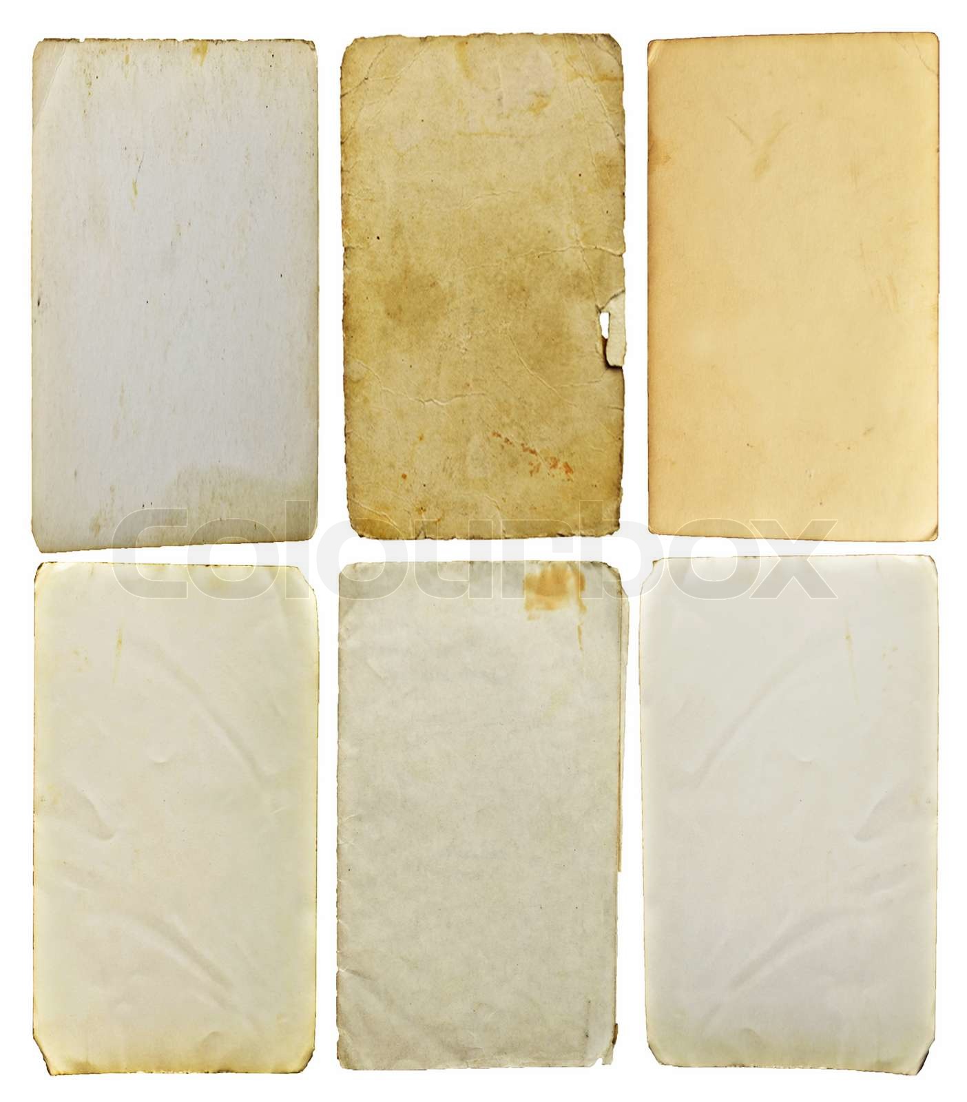 Old set of blank paper vintage | Stock image | Colourbox