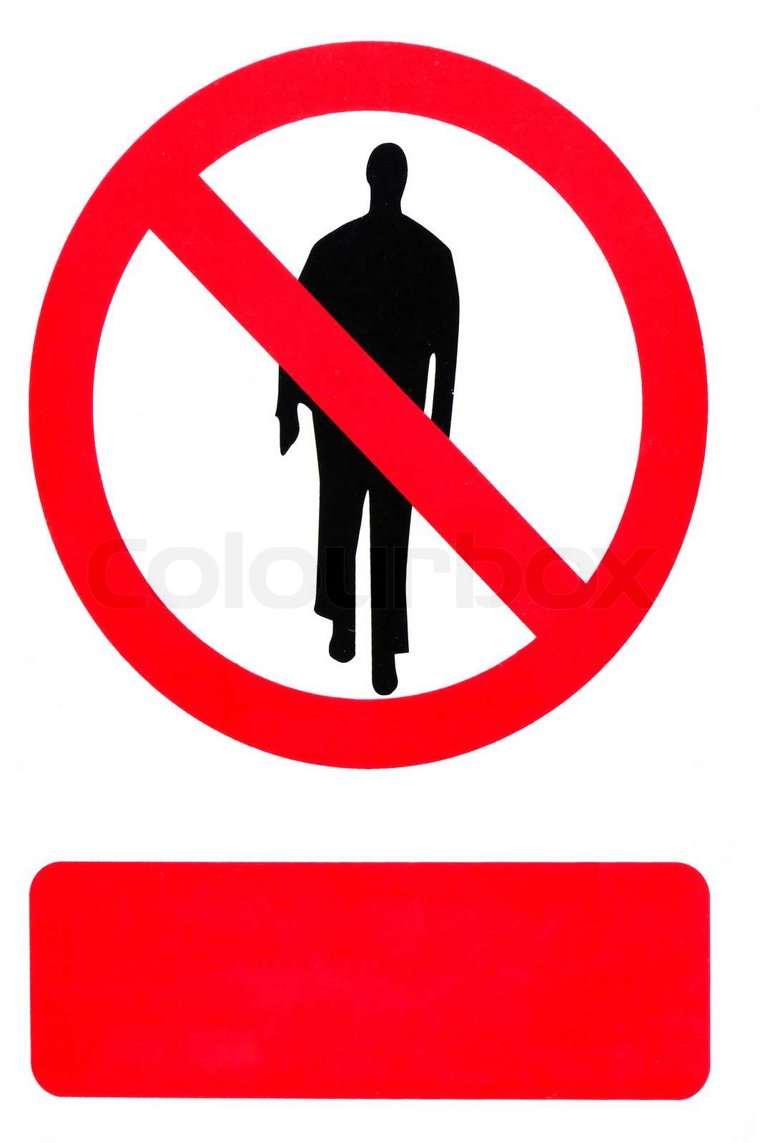No people sign | Stock image | Colourbox