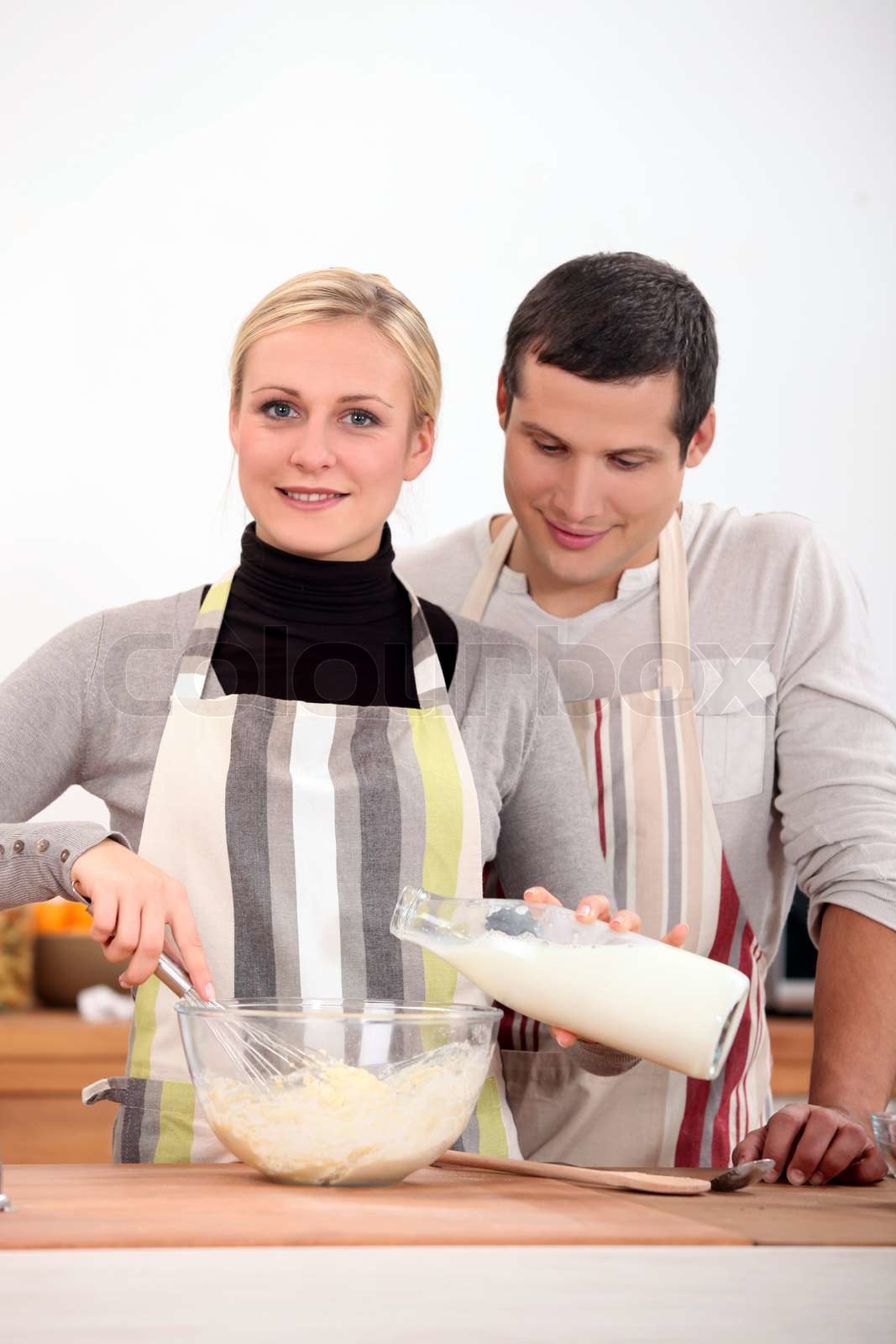 Couple baking together | Stock image | Colourbox