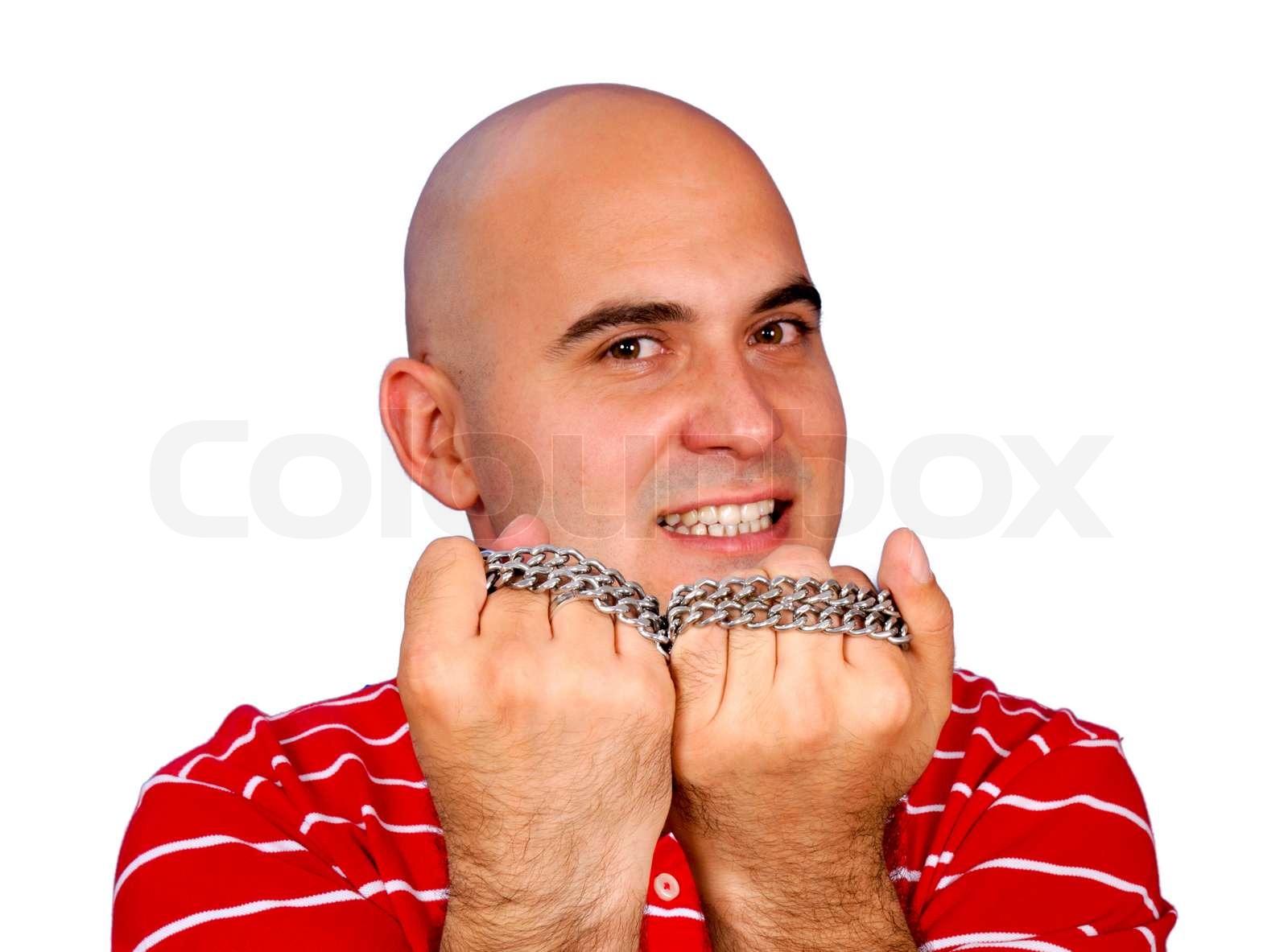 Man with the chain | Stock image | Colourbox