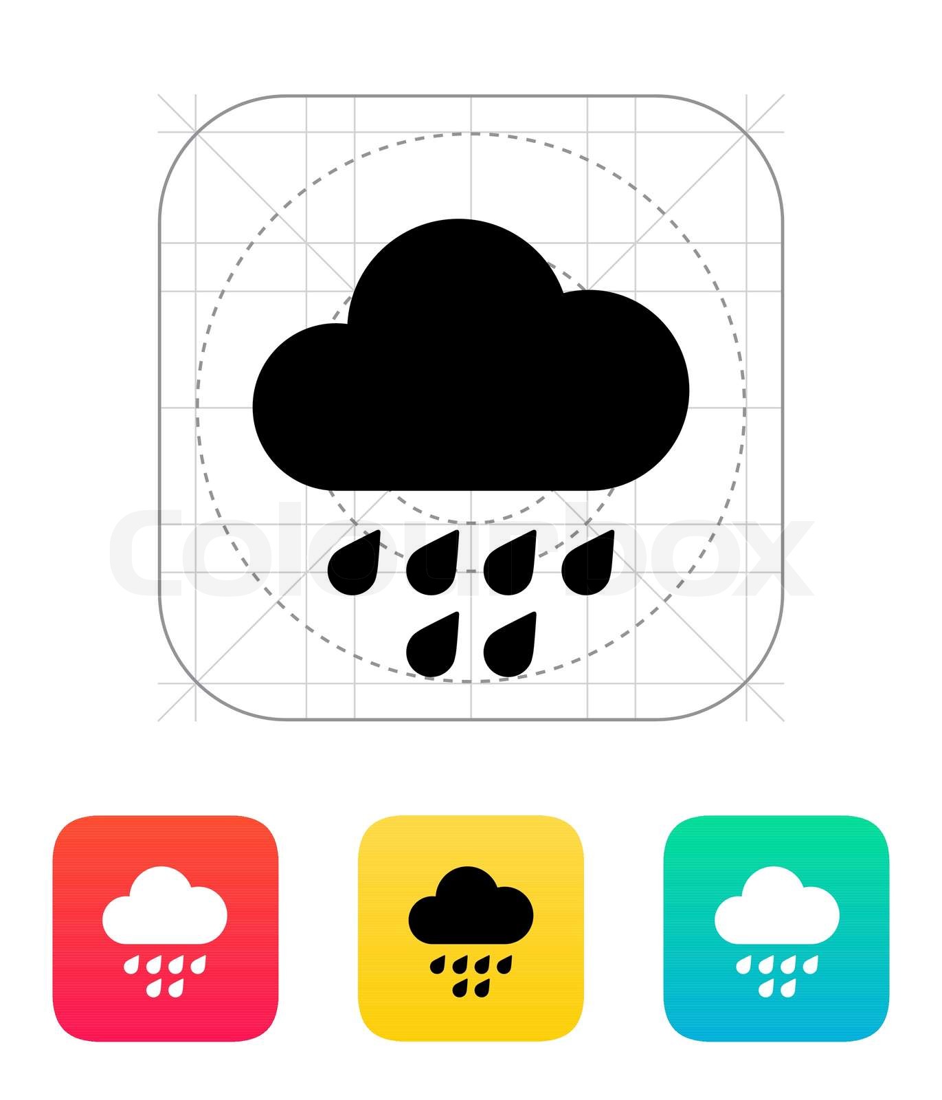 Light rain weather icon | Stock vector | Colourbox