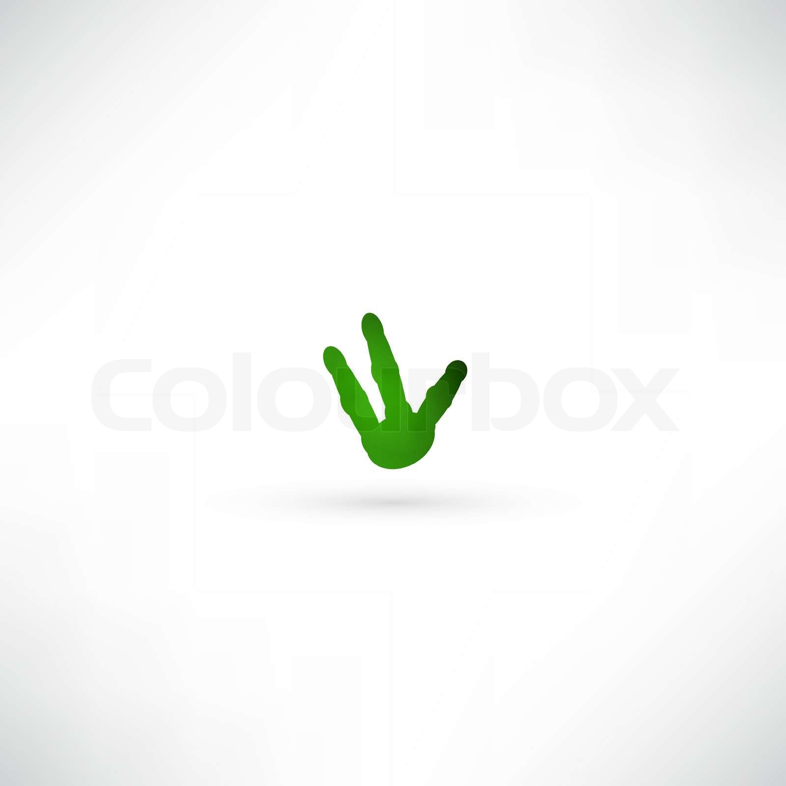 green hand icon | Stock vector | Colourbox