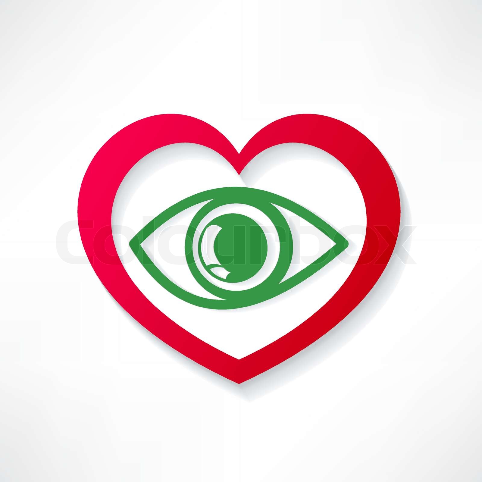 heart eye design | Stock vector | Colourbox