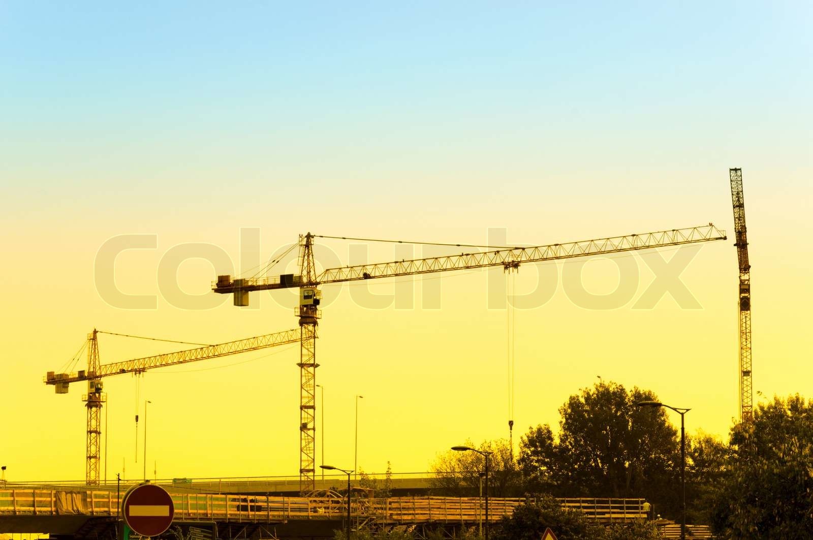 Building cranes | Stock image | Colourbox