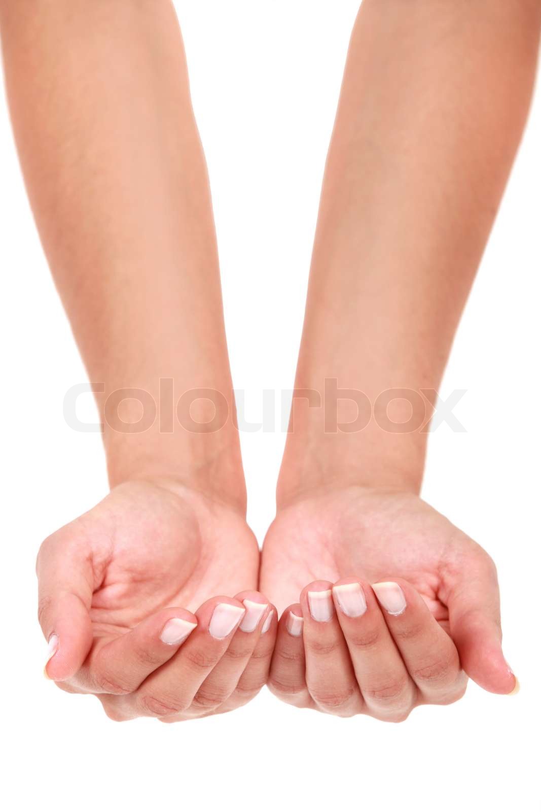 Hands in cupping position | Stock image | Colourbox