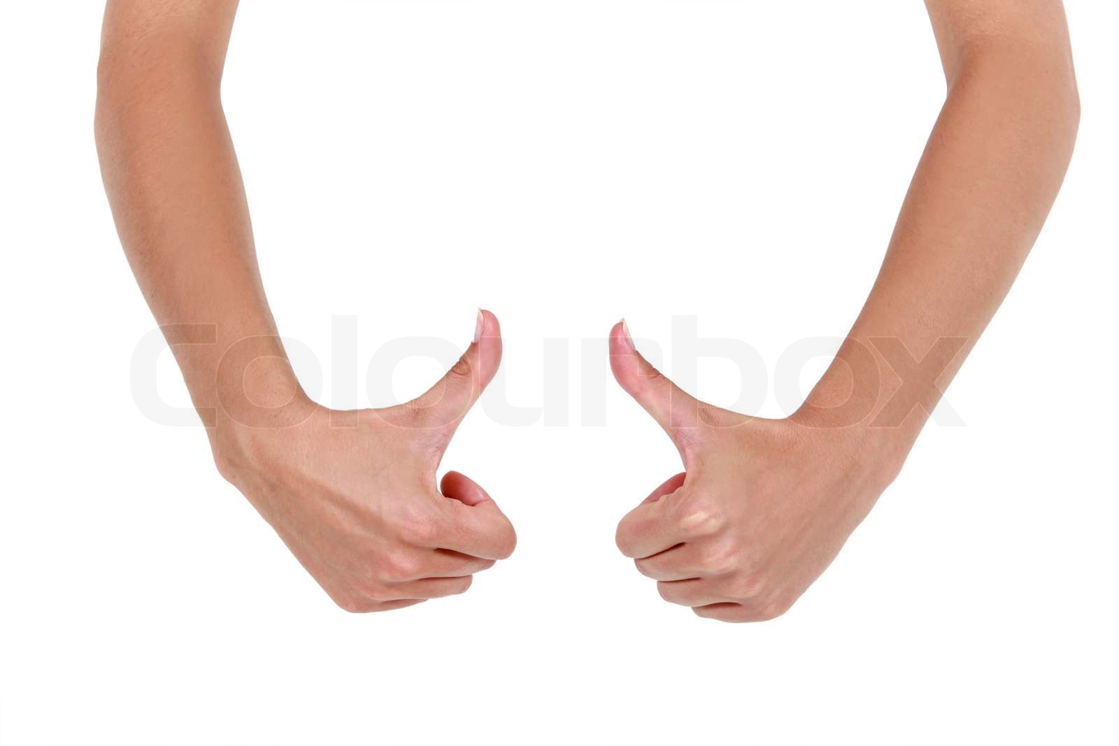 Thumbs-up gesture | Stock image | Colourbox