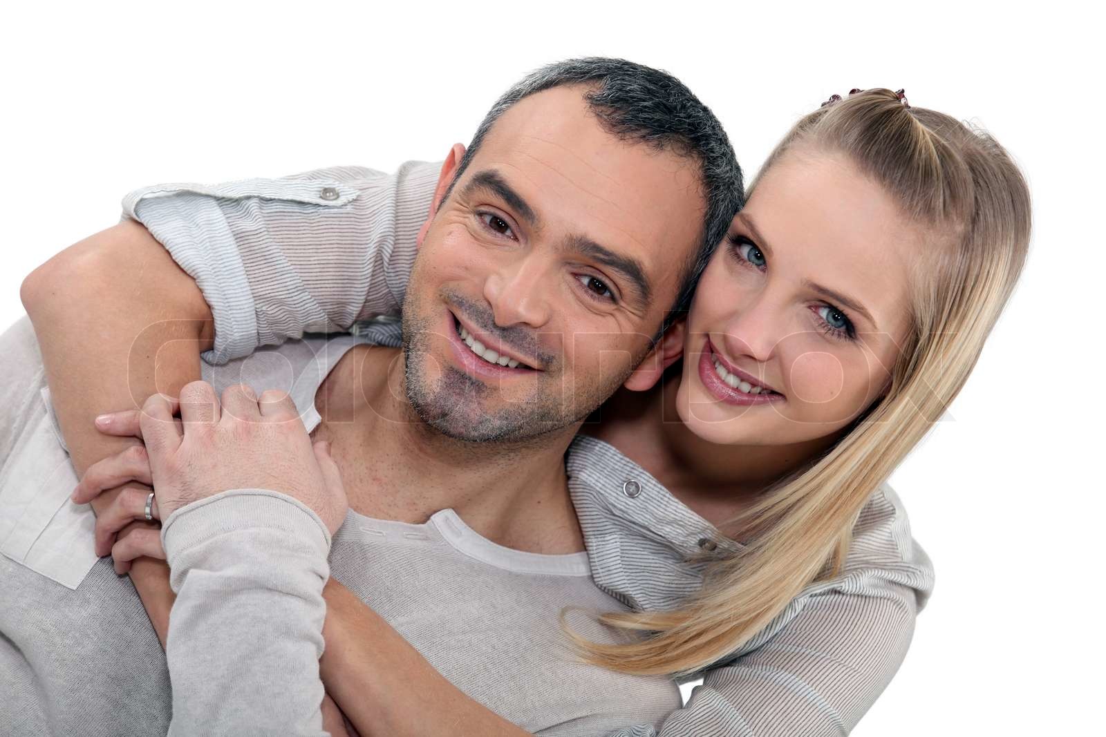 Oblique Bild umarmen Paar | Stock Bild | Colourbox