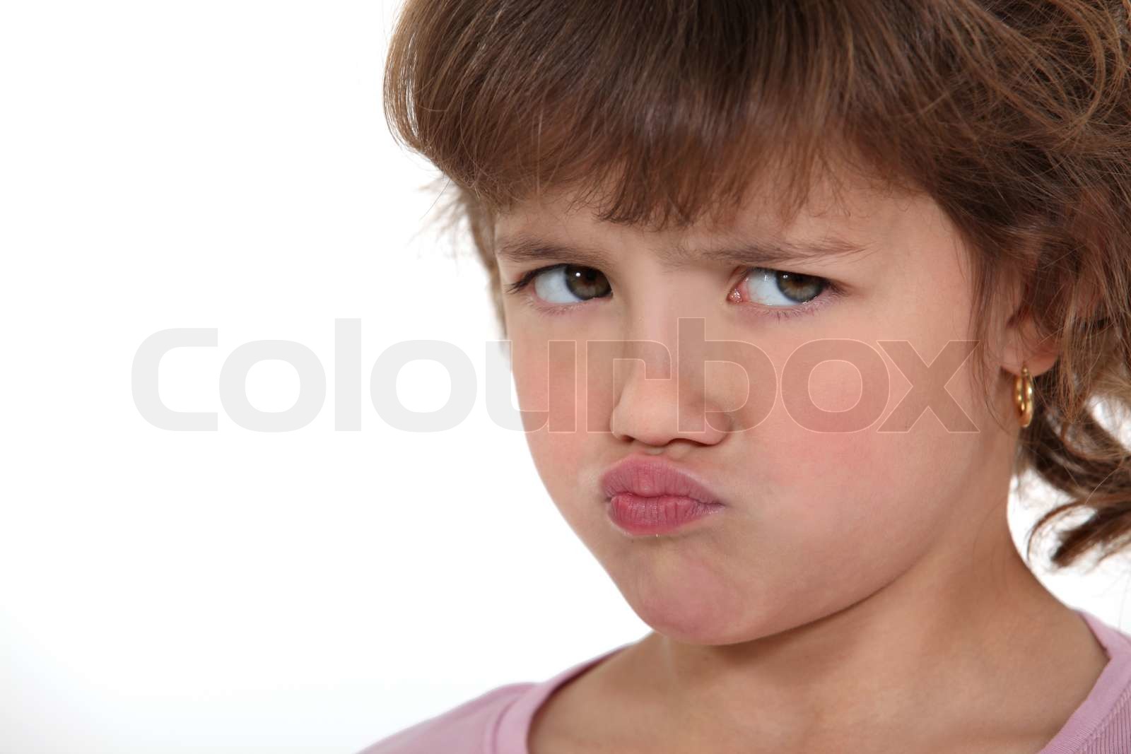 A little girl sulking | Stock image | Colourbox