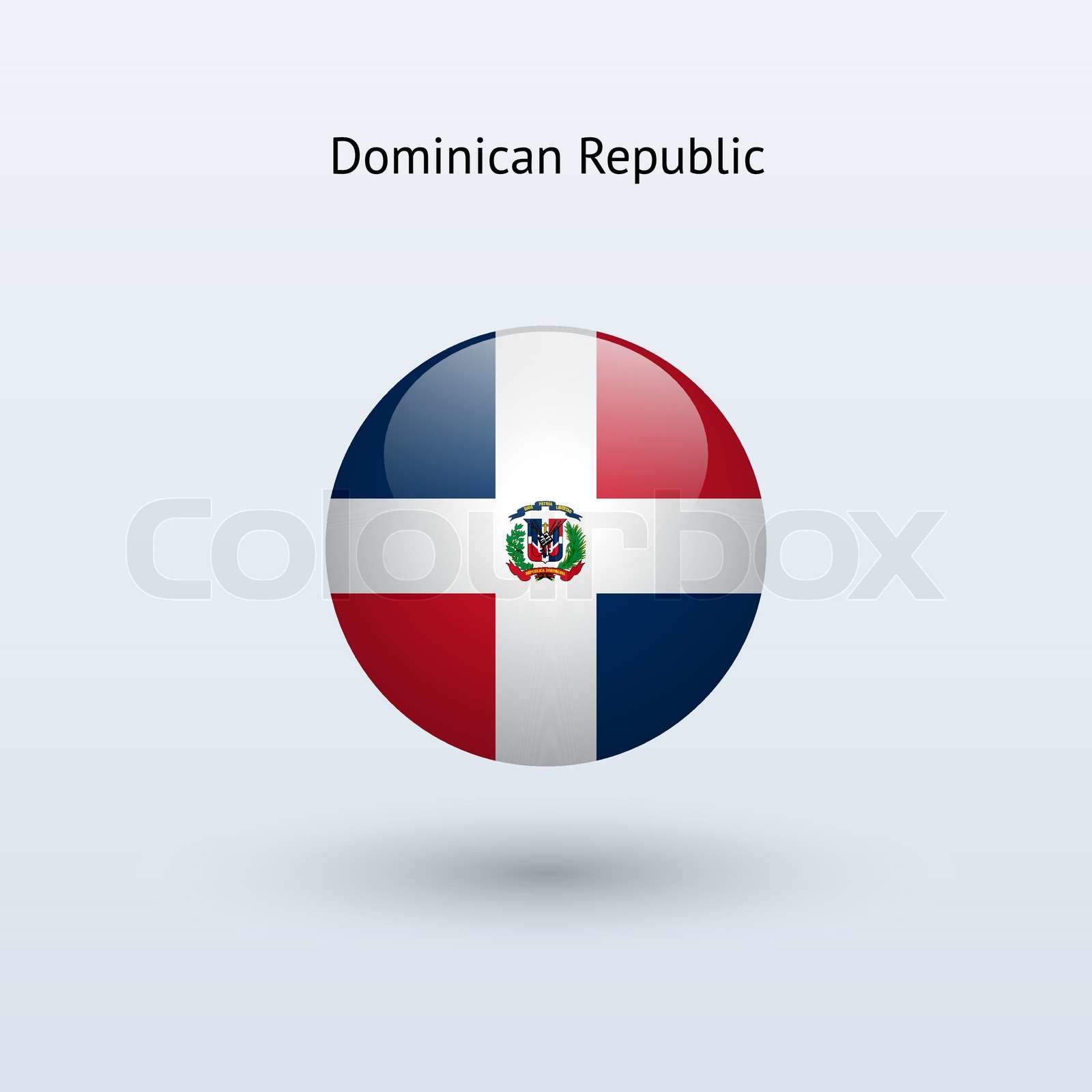 Dominican Republic round flag | Stock vector | Colourbox