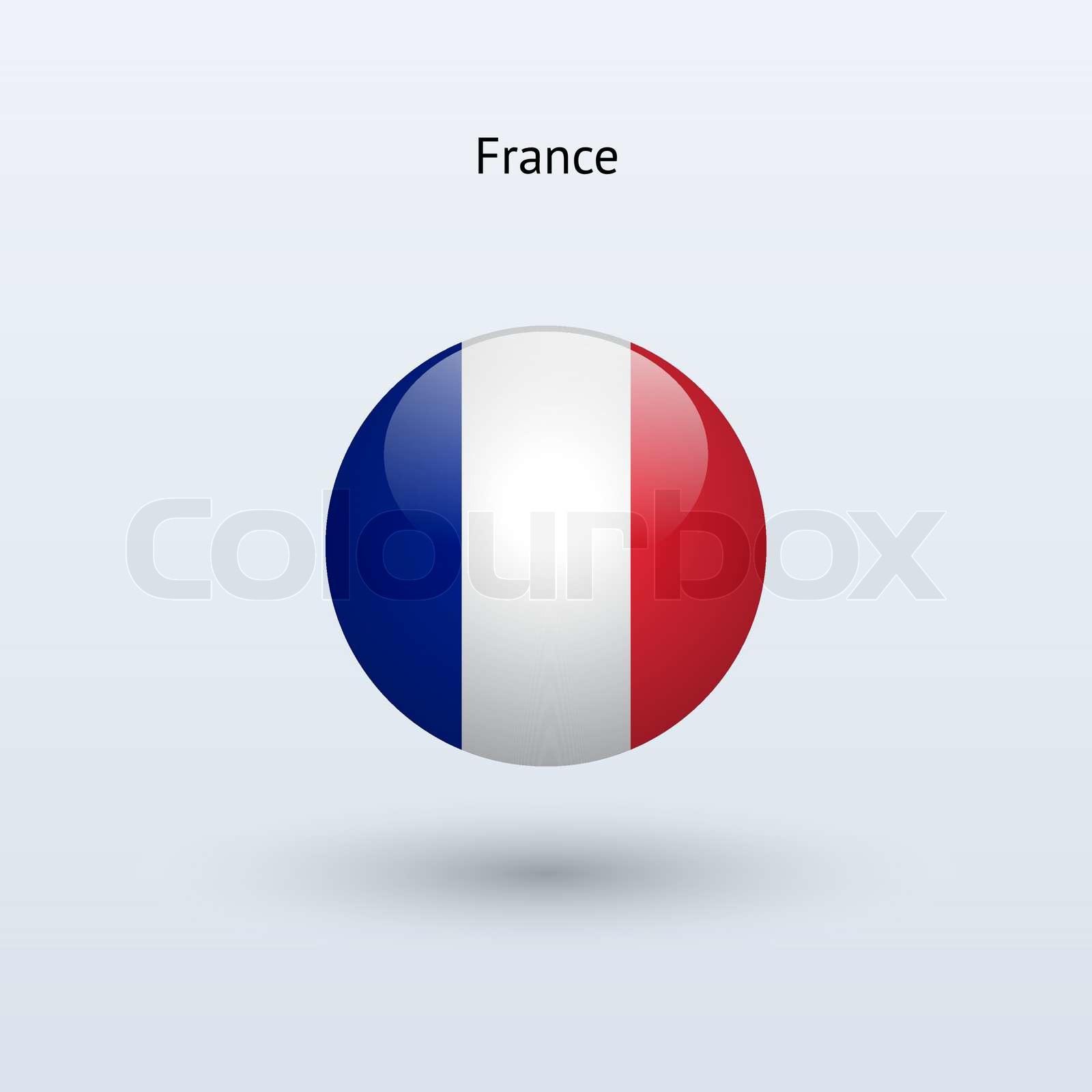 Frankreich Rund Flagge Vektor-Illustration | Stock-Vektor | Colourbox