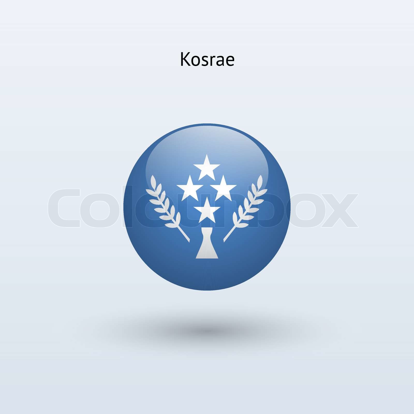 Kosrae round flag Vector illustration | Stock vector | Colourbox