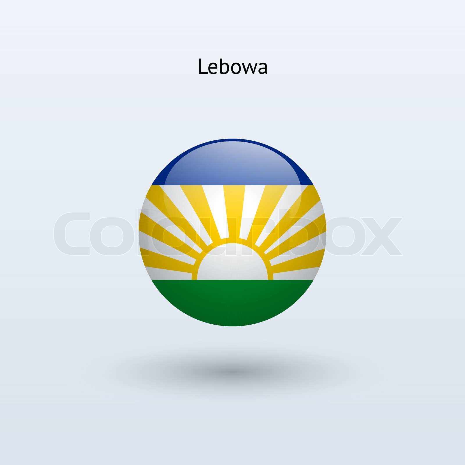 Lebowa round flag Vector illustration | Stock vector | Colourbox